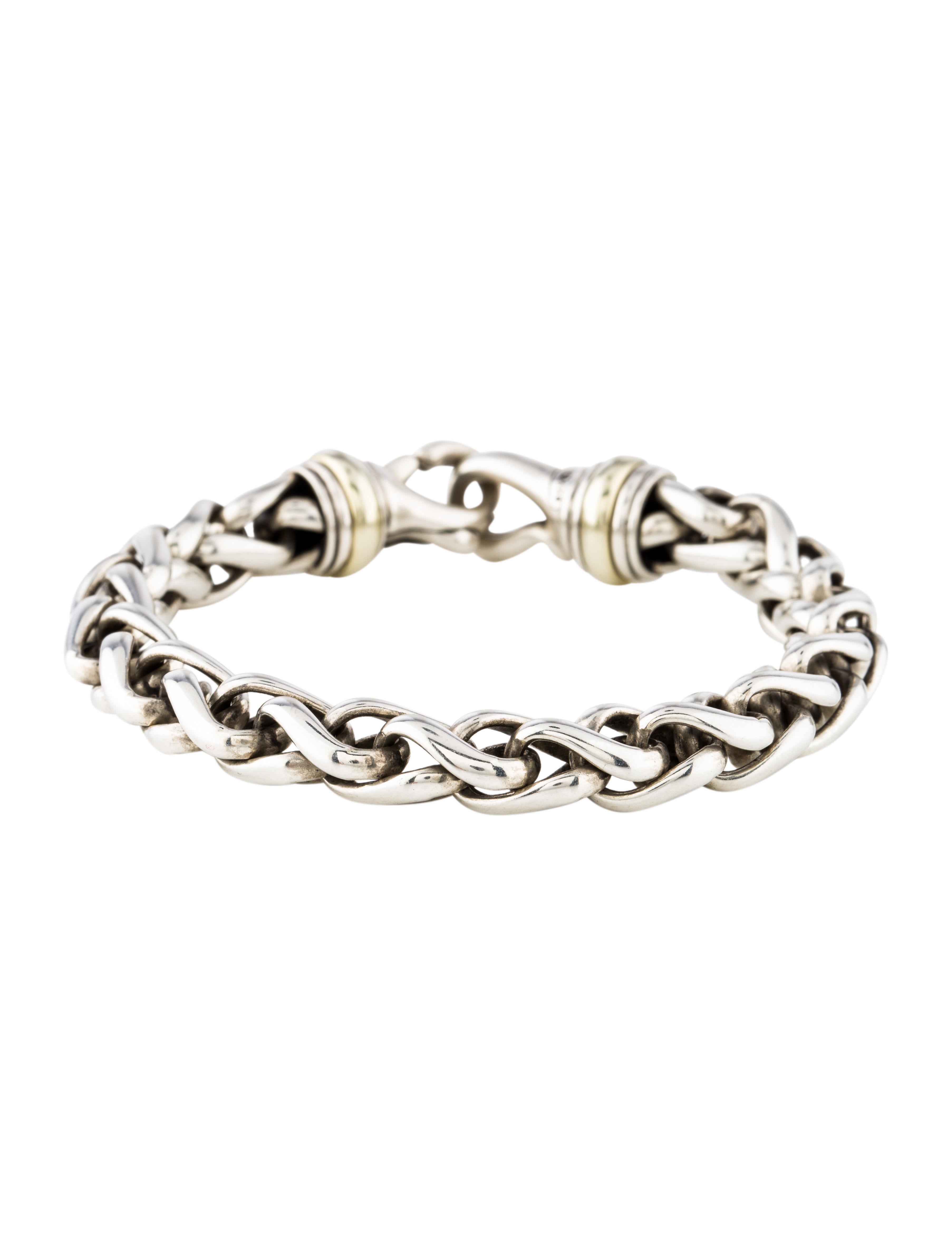 David Yurman Two-Tone Wheat Chain Bracelet - Bracelets - DVY49956 | The ...