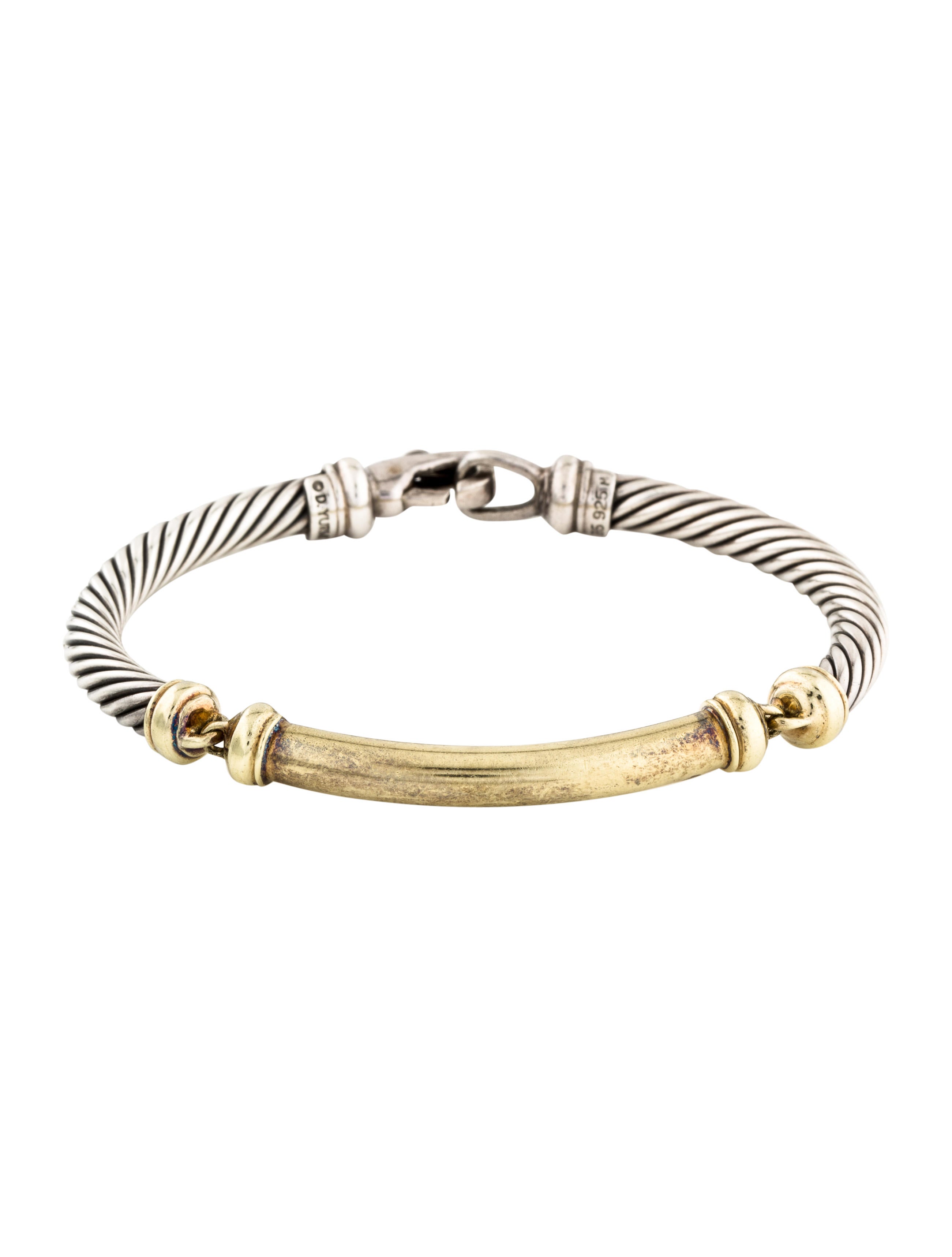 David Yurman Two-Tone Stackable Bangle - Bracelets - DVY58436 | The ...