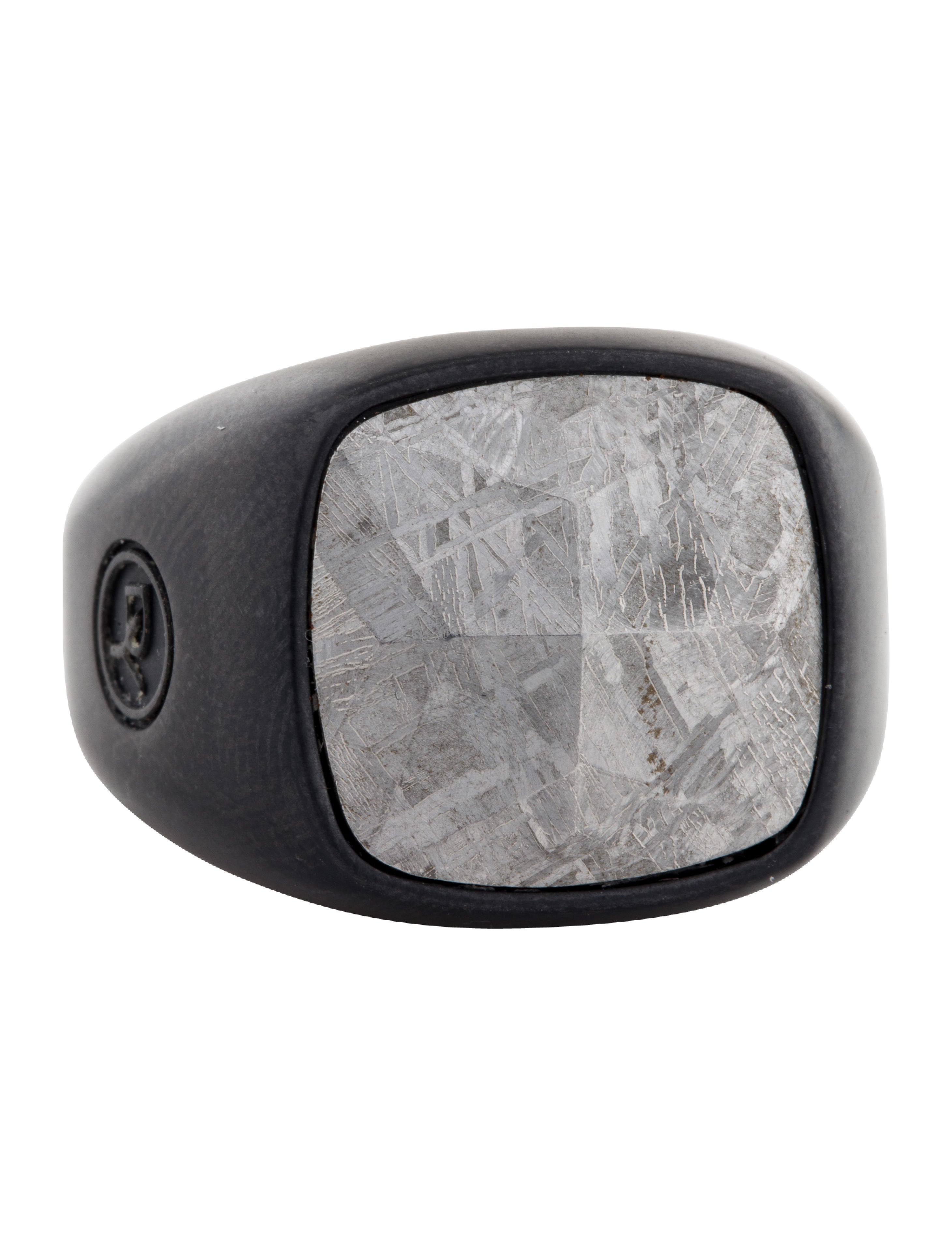 David Yurman Titanium Meteorite Signet Ring - Signet Ring, Rings ...