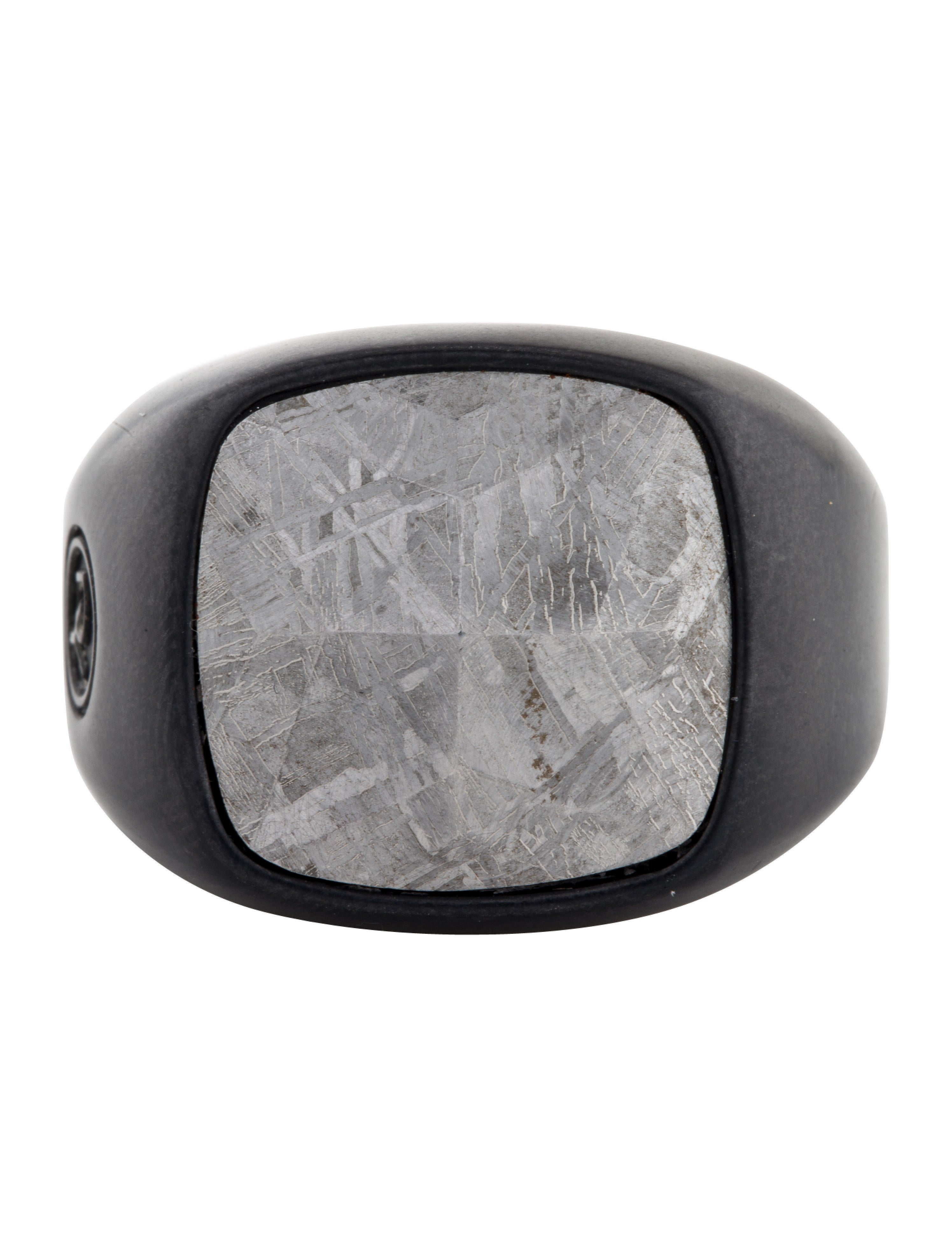 David Yurman Titanium Meteorite Signet Ring - Titanium Signet Ring ...