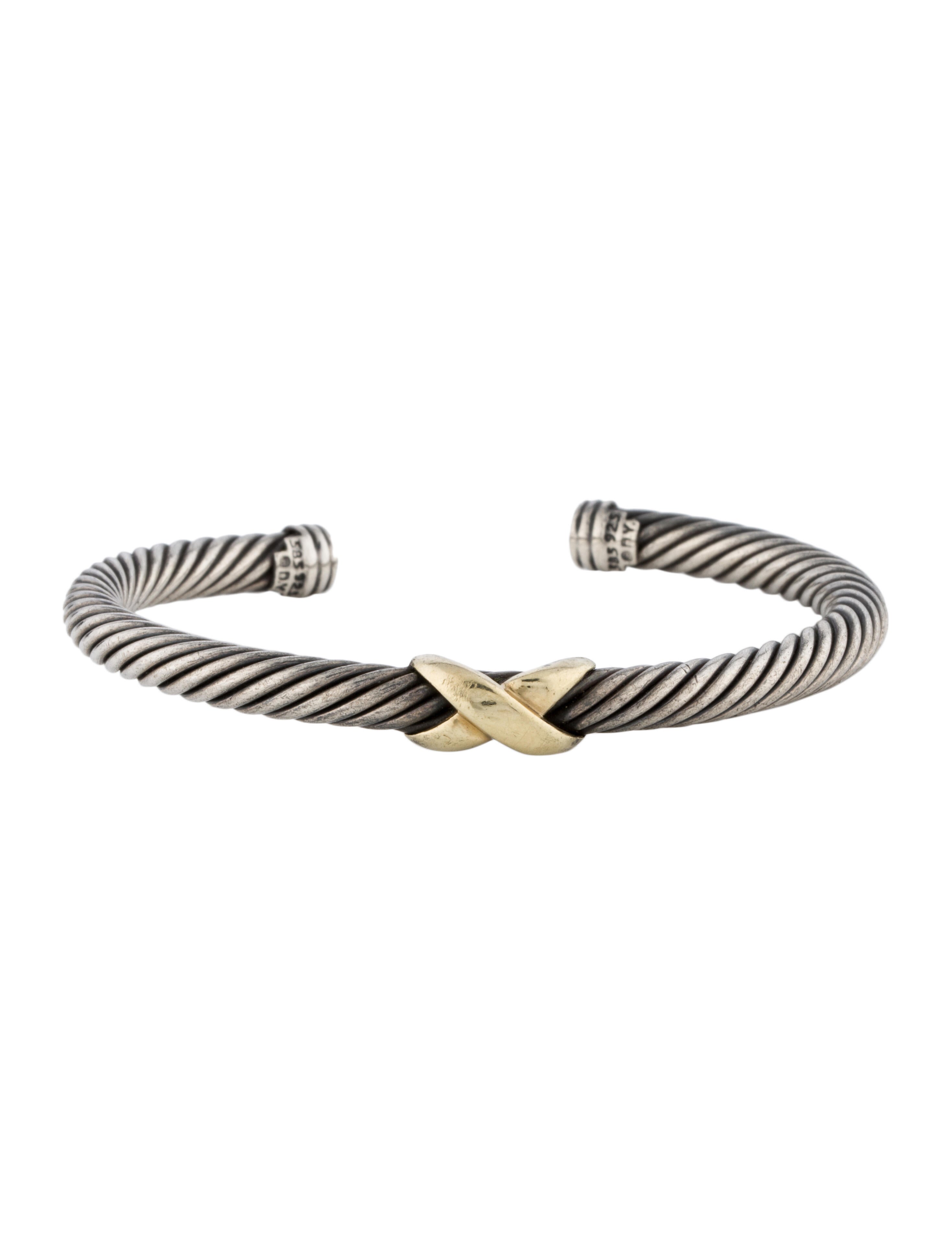 David Yurman Five-Row Confetti Cuff - Gold, 18K Yellow Gold Cuff ...