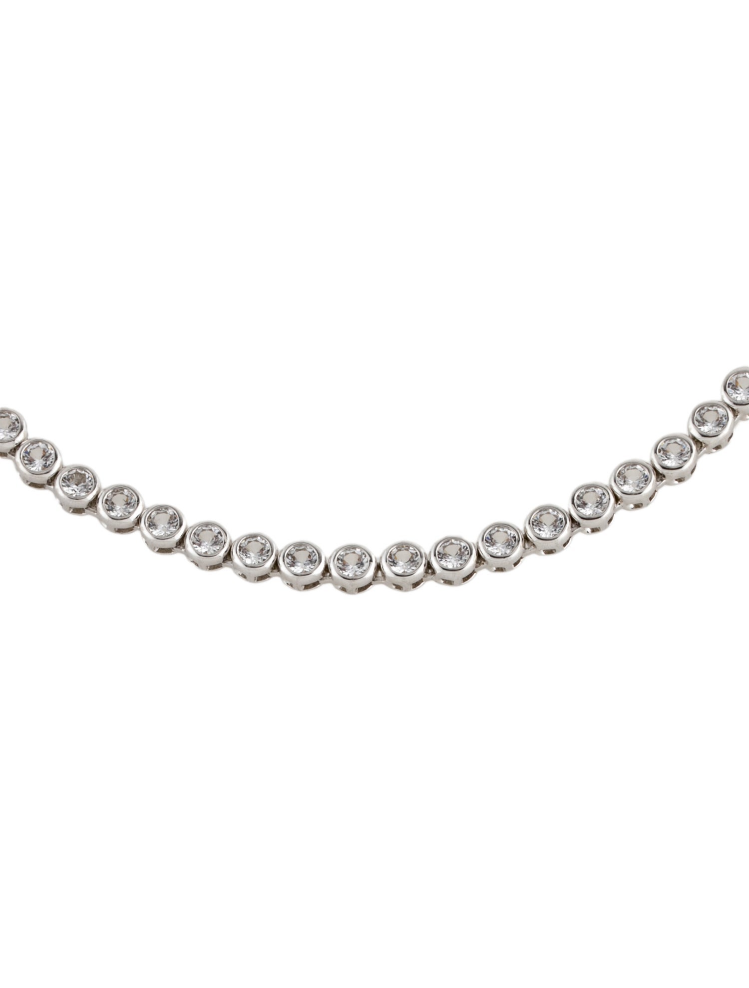 Dorsey Lab-Grown Sapphire James Bezel Rivieré Necklace - Sterling ...