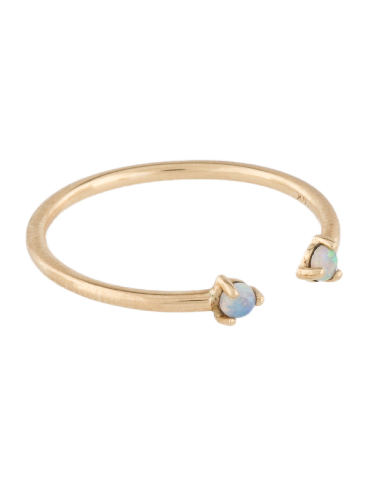 WWAKE 14K Opal Two Step Ring - 14K Yellow Gold Band, Rings - EAKWW20302 ...