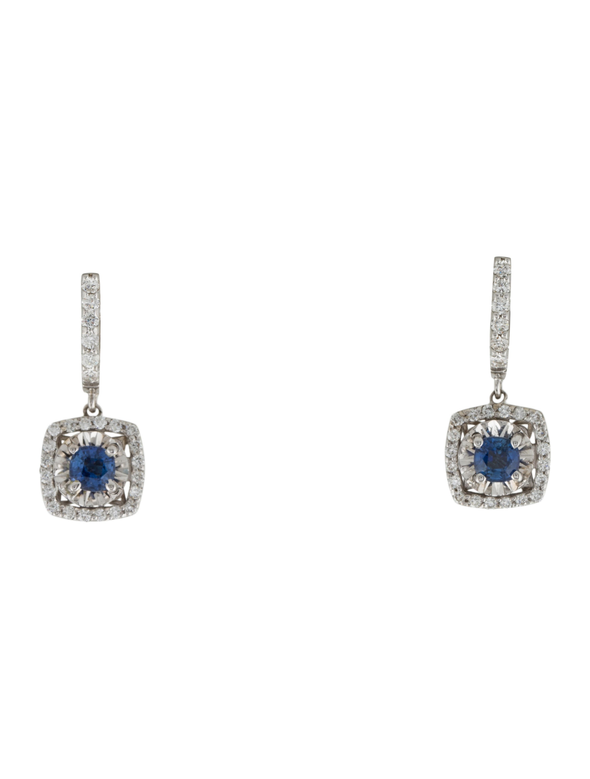 Earrings Modani 18K Diamond Drop Earrings - 18K White Gold Drop ...