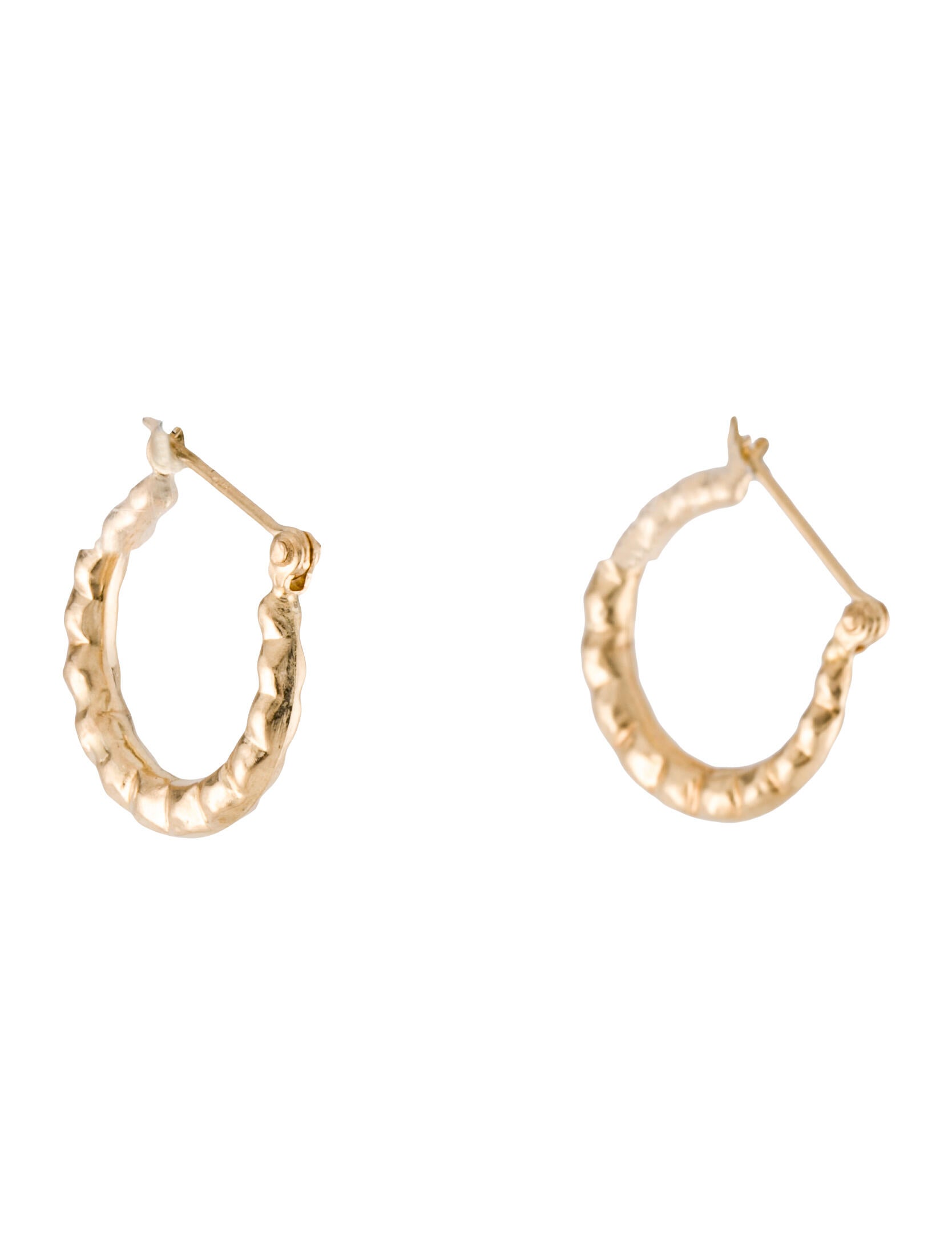Sonia Bitton 14K Diamond Small Twist Hoop Earrings - 14K Yellow Gold ...