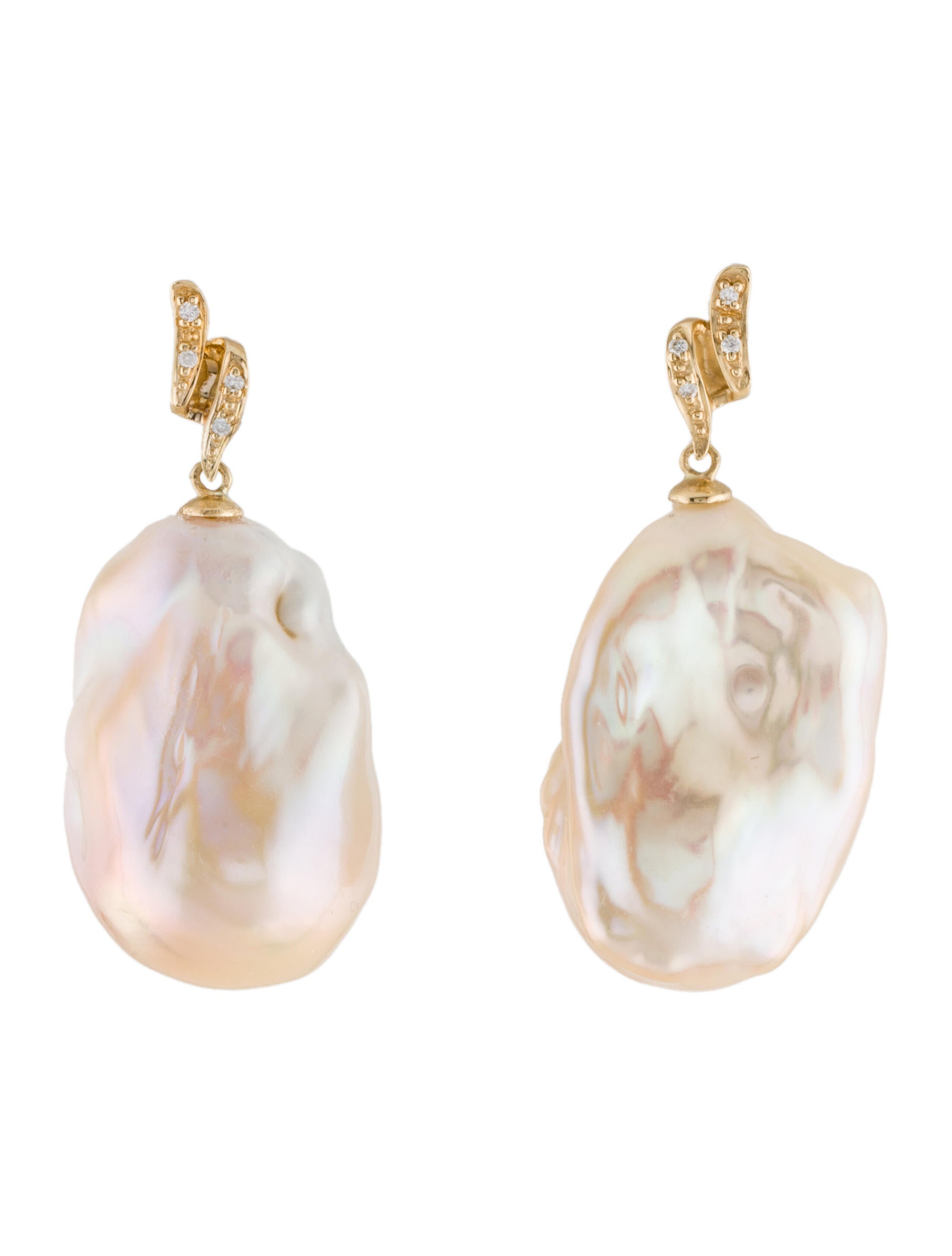 Nina Zhou 14K Pearl & 3.31ctw Sapphire Drop Earrings - 14K Yellow Gold ...