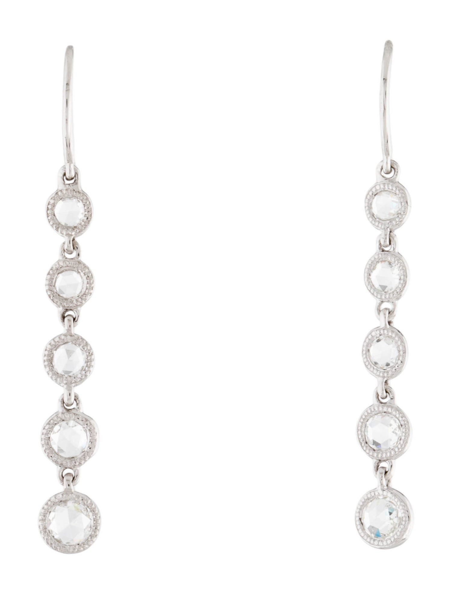 Earrings 18K Diamond Drop Earrings - 18K Yellow Gold Drop, Earrings ...