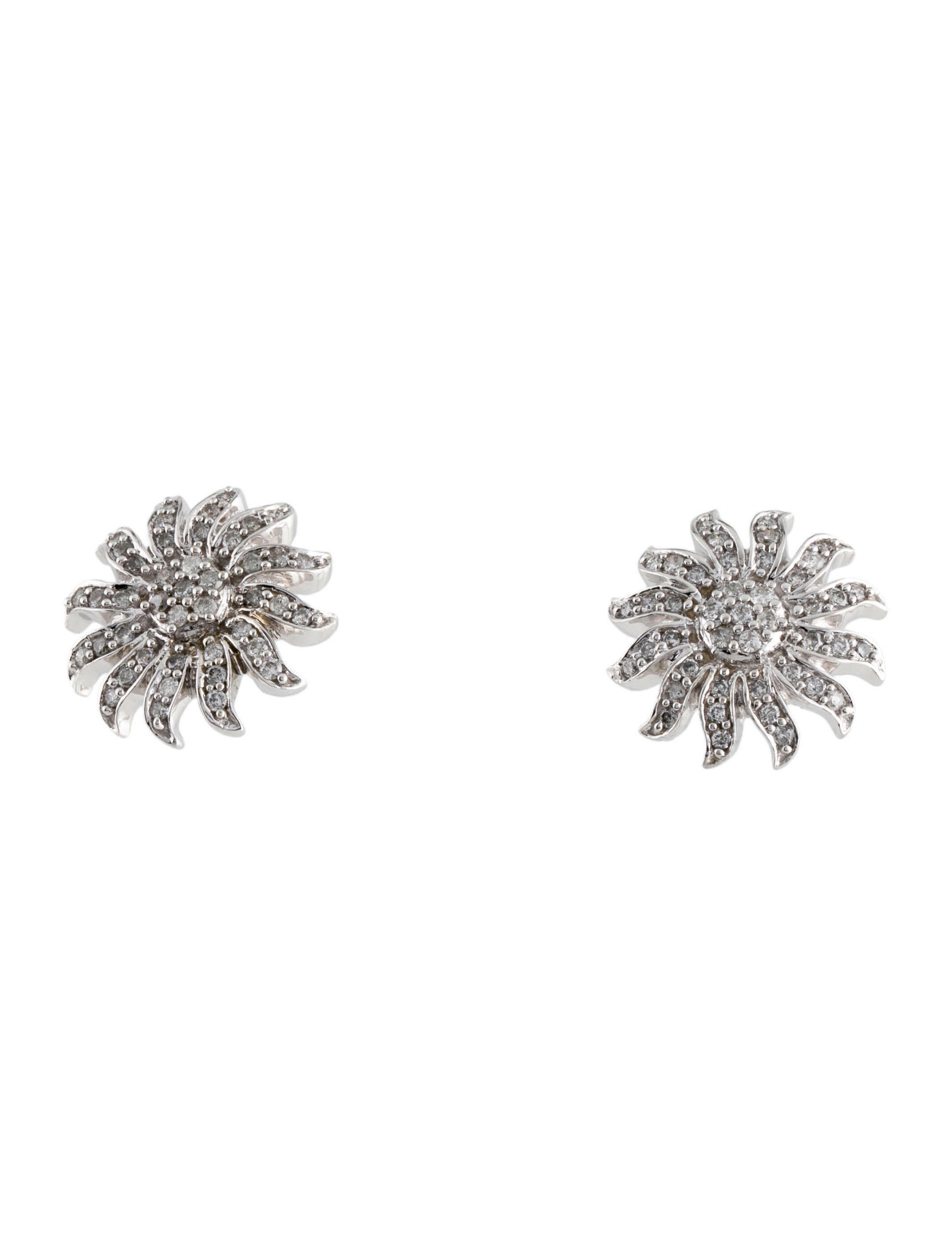 David Yurman Diamond Petite Starburst Stud Earrings - Sterling Silver ...