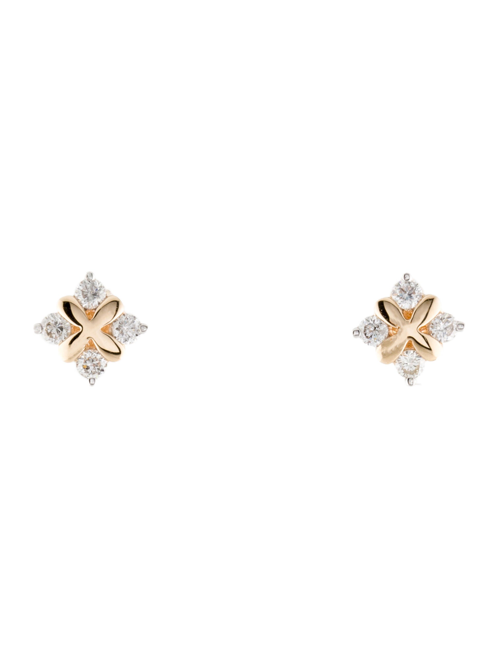 Van Cleef & Arpels Vintage Wood & Diamond Mimi Nerval Earclips - 18K ...