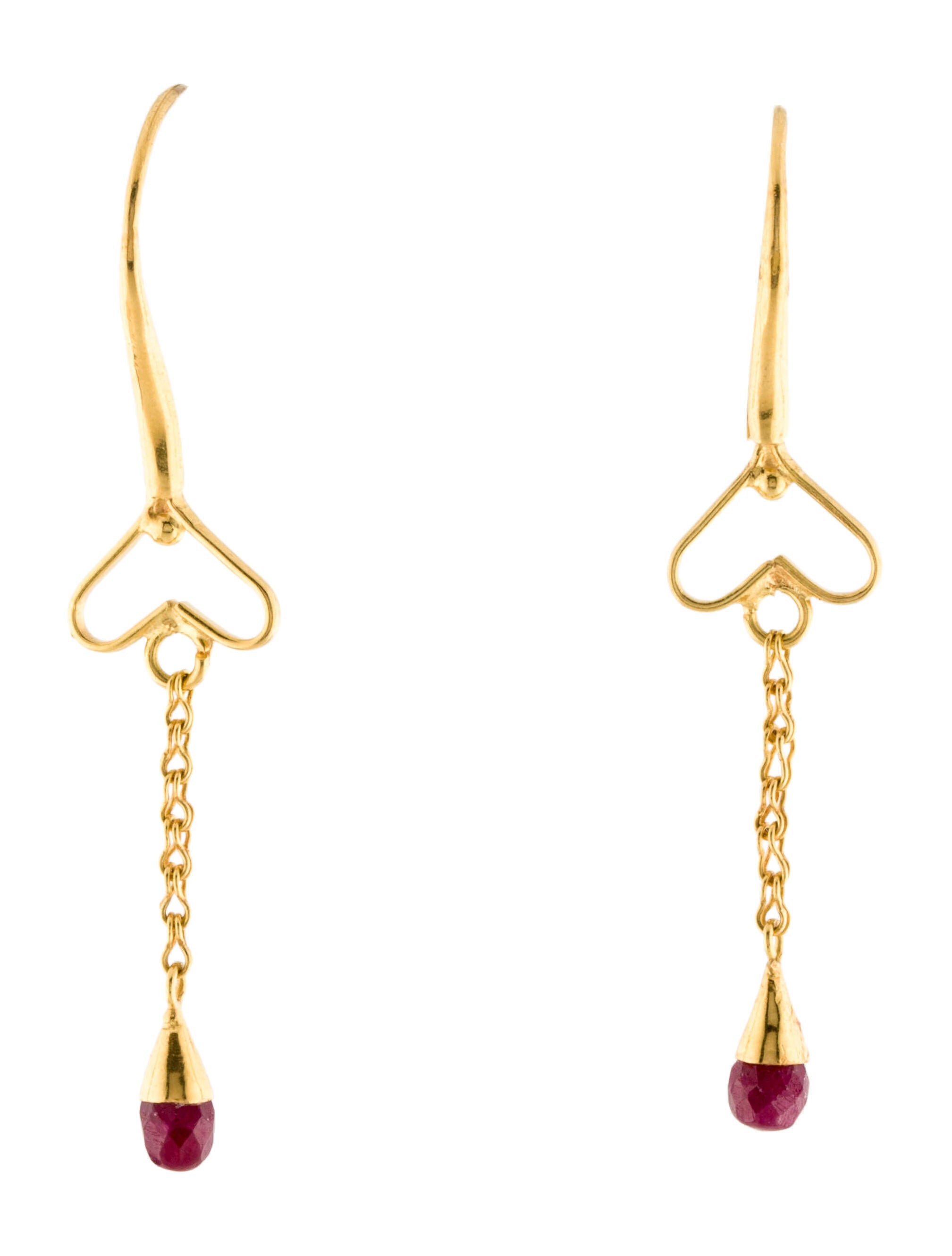 Tiffany & Co. 18K Teardrop Drop Earrings - 18K Yellow Gold Drop ...