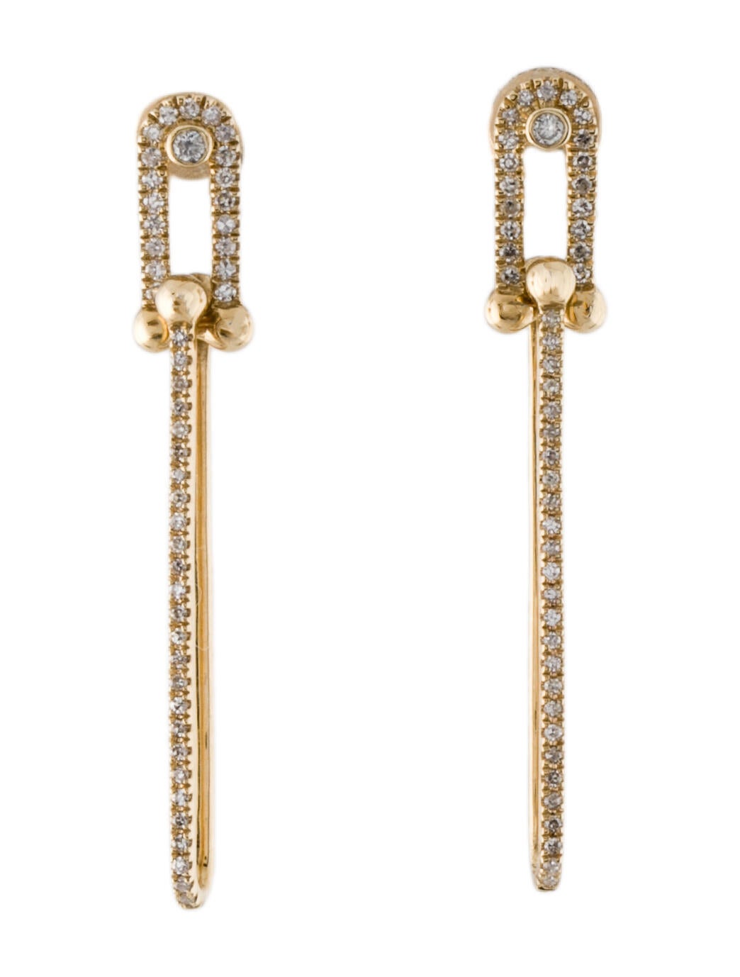 David Yurman 18K Diamond Petite Helena Chain Drop Earrings - 18K Yellow ...