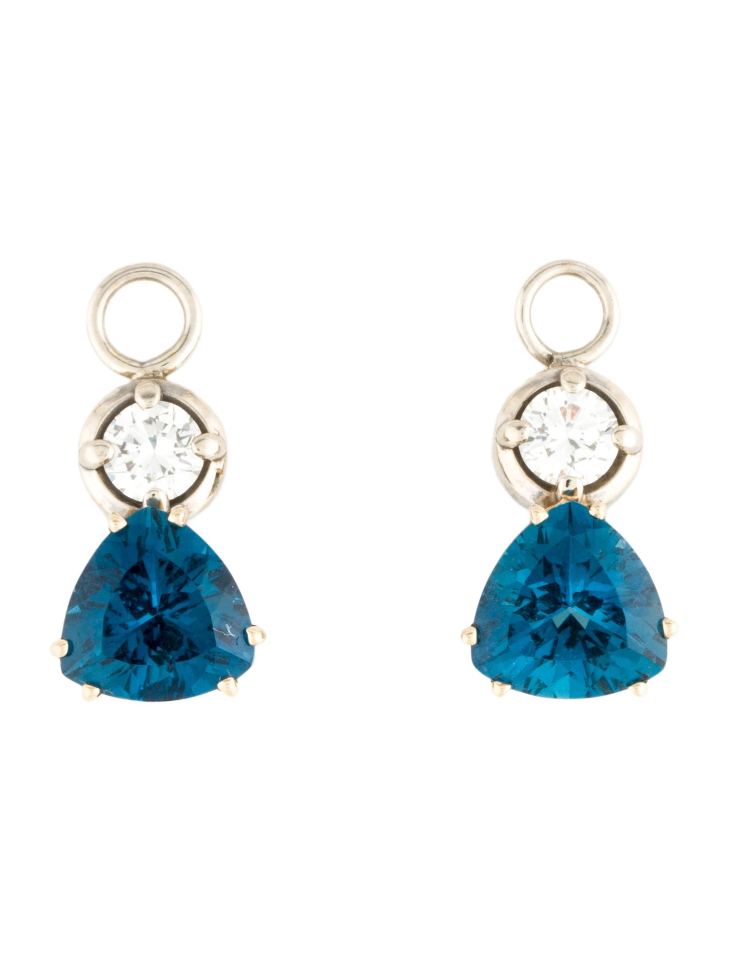 Erica Courtney Platinum Diamond & Amethyst Earrings Enhancers - 900 ...