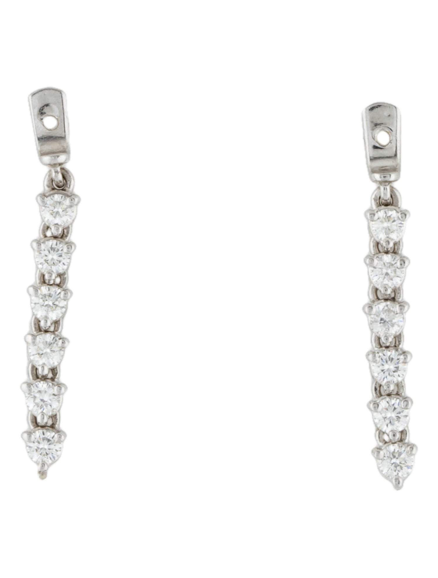 Earrings 18K Diamond Drop Earring Enhancers - Rhodium-Plated 18K White ...