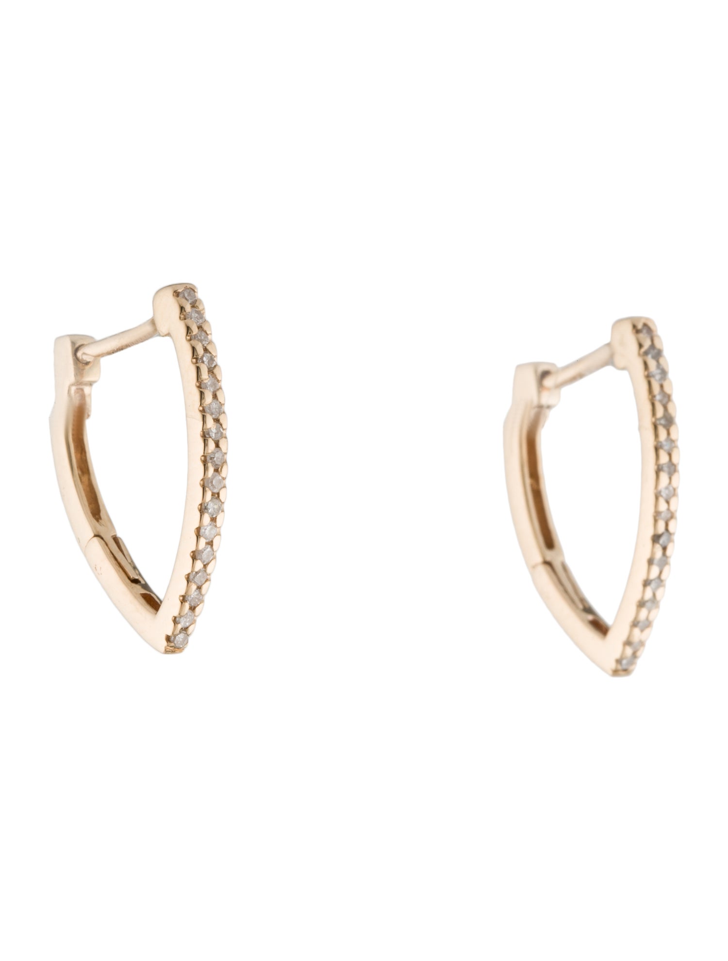 Earrings Oro Alexander 14K Diamond Hoop Earrings - 14K Yellow Gold Hoop ...
