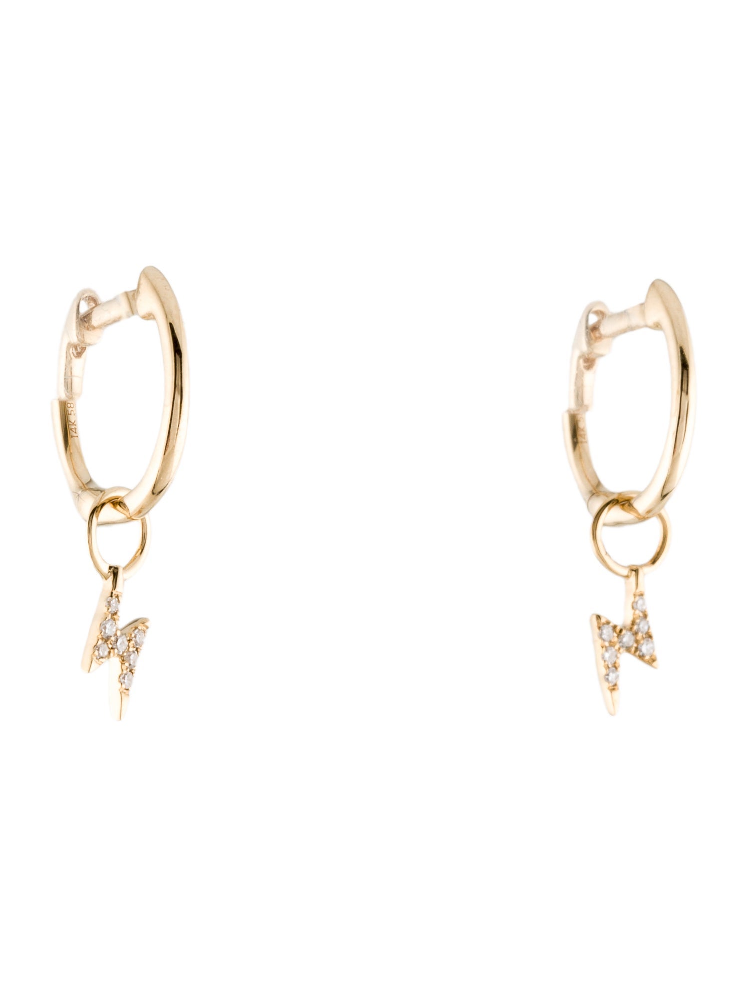 Earrings 14K Diamond Earring Enhancers - 14K Yellow Gold Earring ...