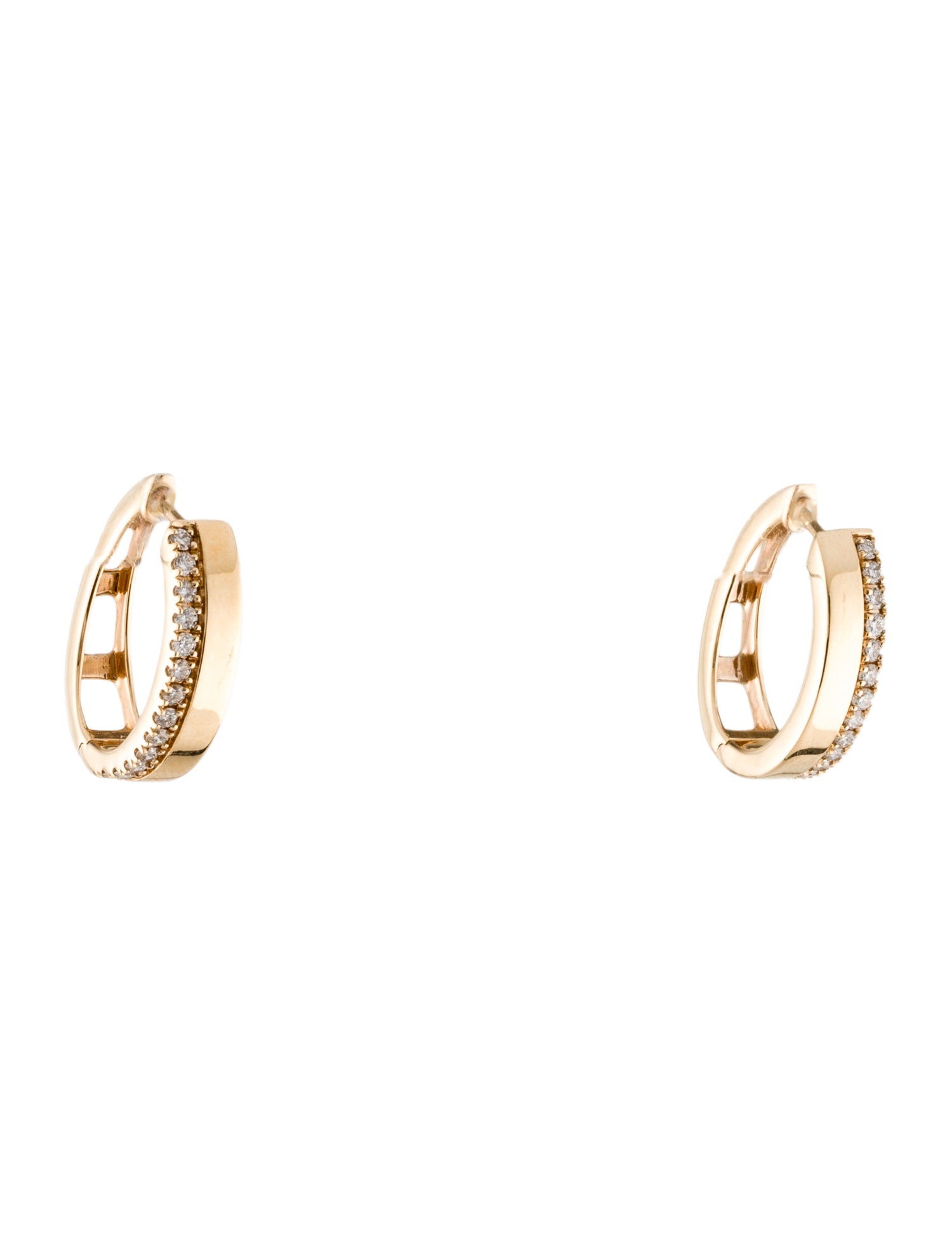 Fendi Baguette Huggie Hoop Earrings - Gold-Tone Metal Hoop, Earrings ...