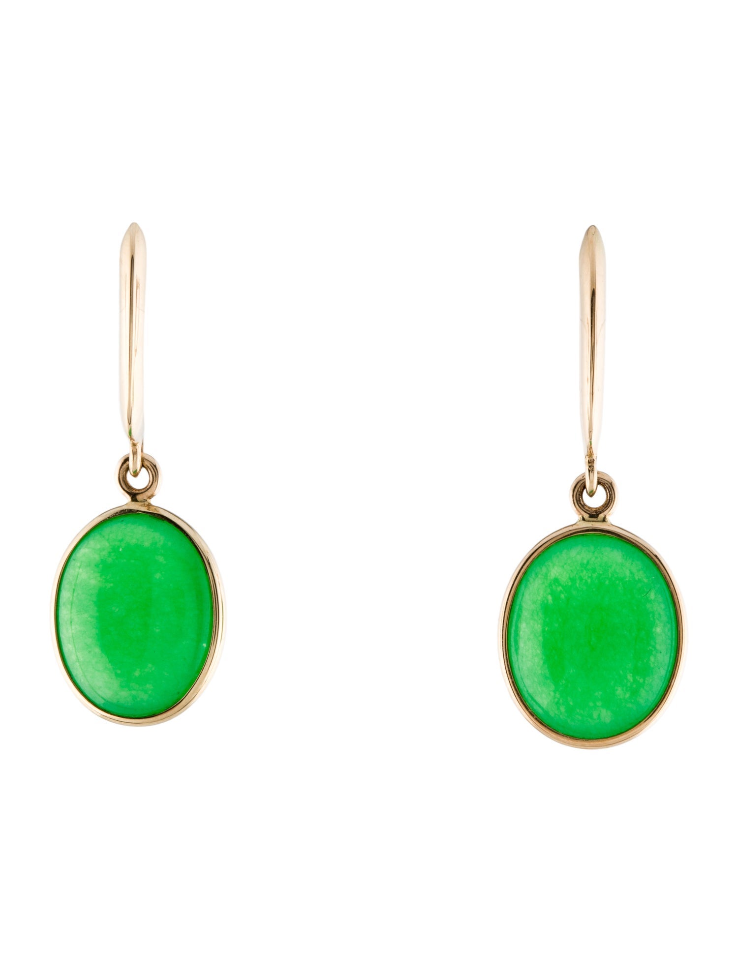 Earrings 14K Emerald Shell Stud Earrings - 14K White Gold Drop ...