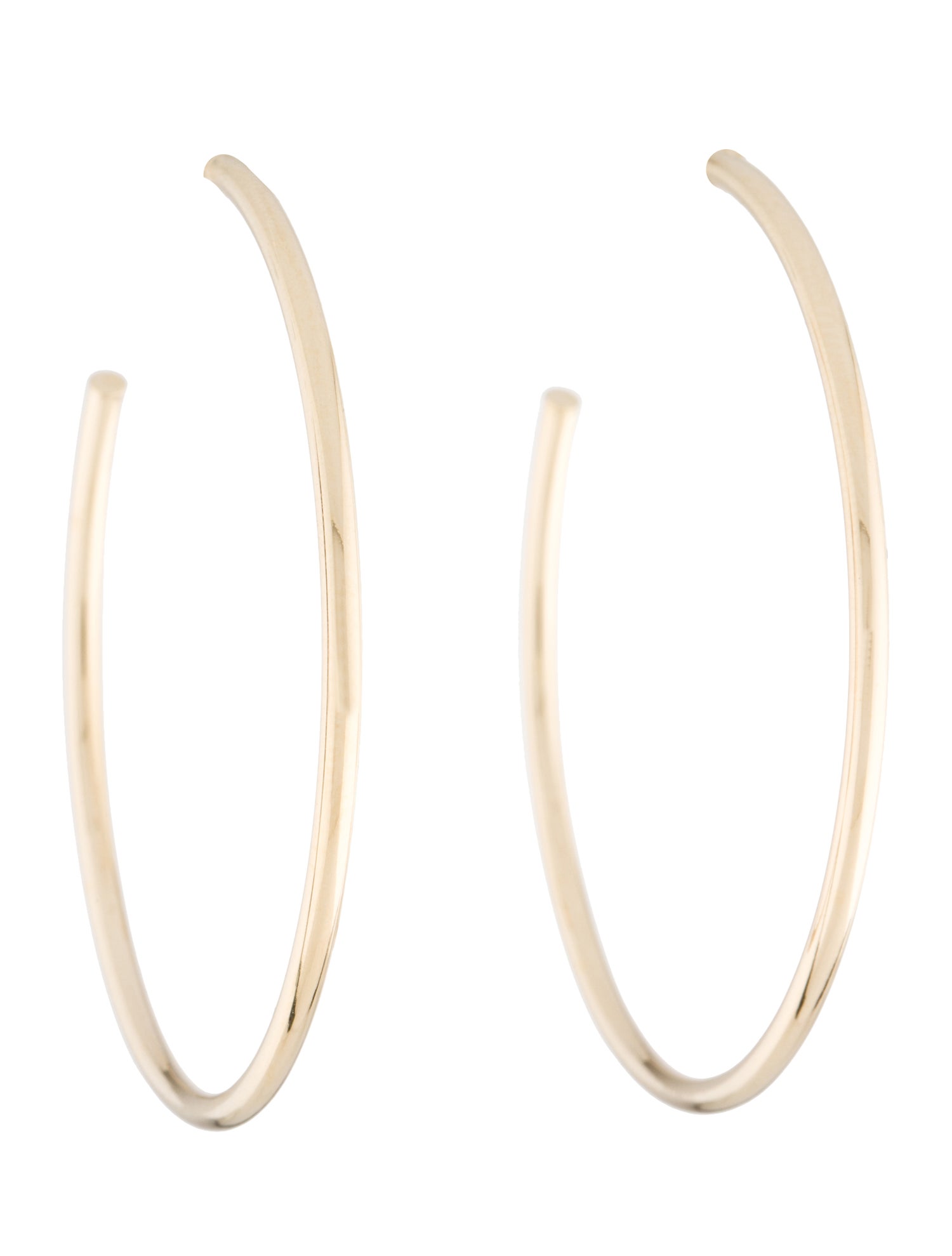 Earrings 14K Open Hoop Earrings w/ Tags - 14K Yellow Gold Hoop ...