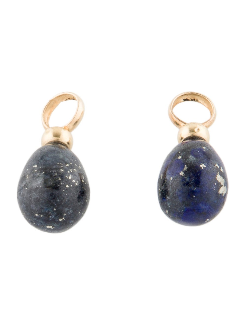 Earrings 14K Lapis Lazuli Earring Enhancers - 14K Yellow Gold Earring ...