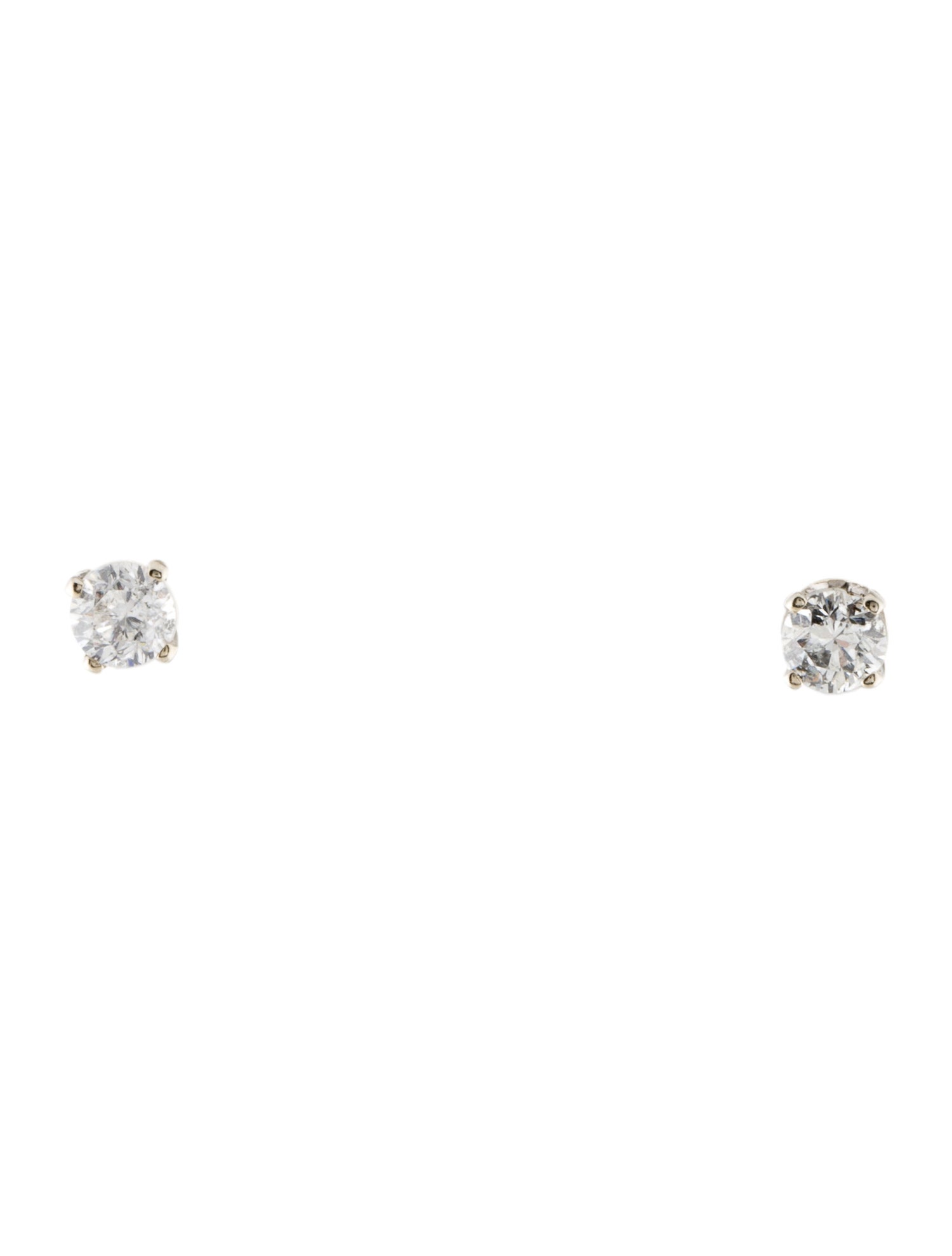 Earrings 14K Diamond Stud Earrings - Rhodium-Plated 14K White Gold Stud, Earrings - EARRI291264 ...