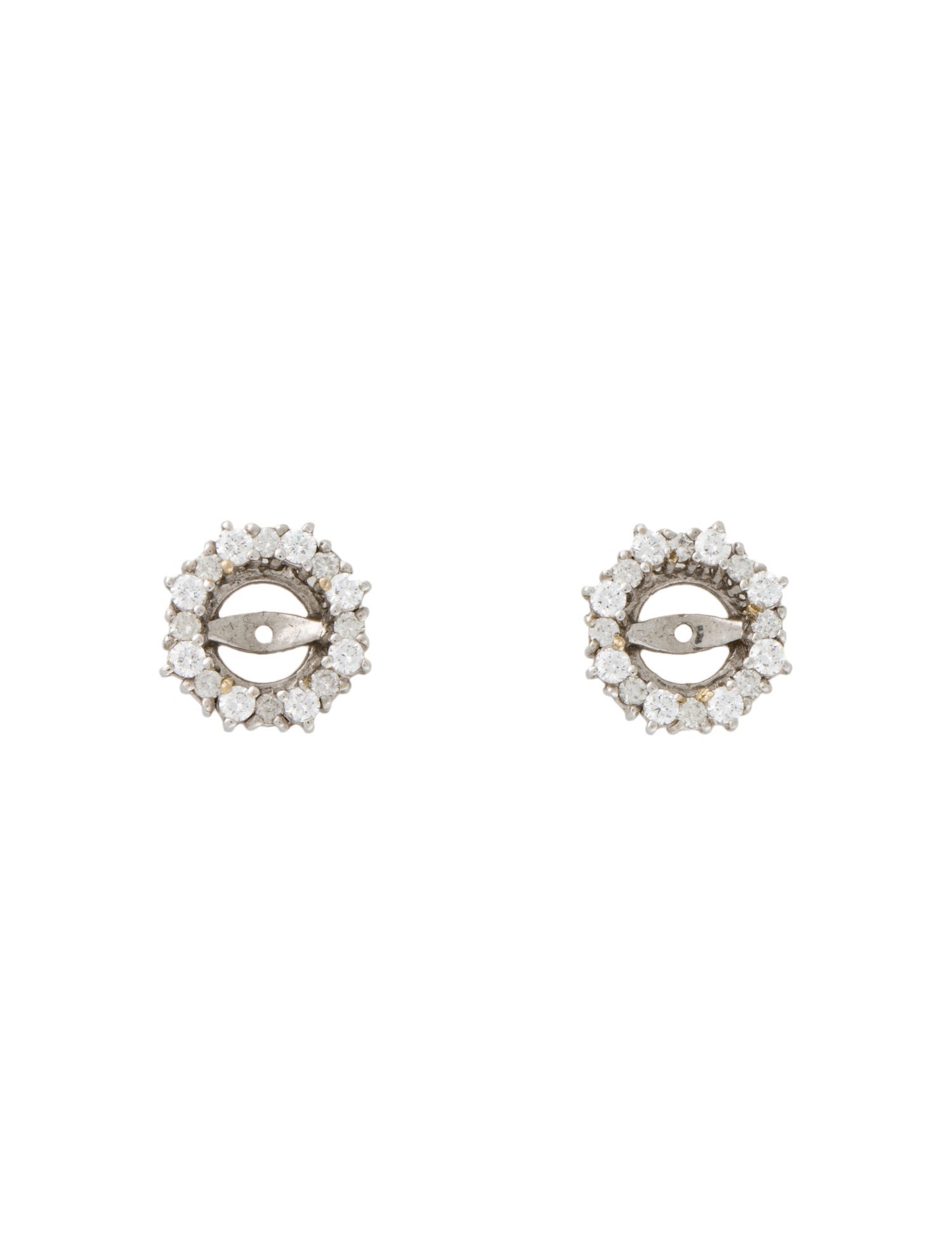 Earrings 18K Diamond Earring Enhancers - 18K White Gold Earring ...