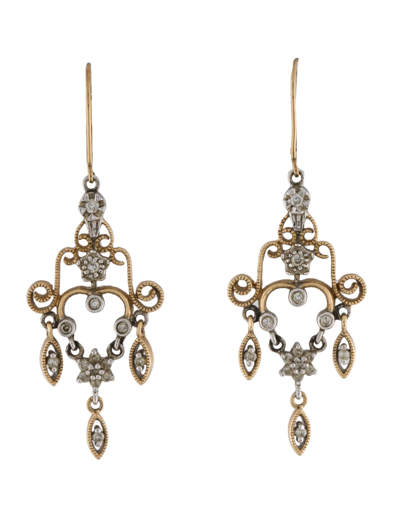 Chanel Stone, Resin & Strass CC Log & Star Drop Earrings - Black ...