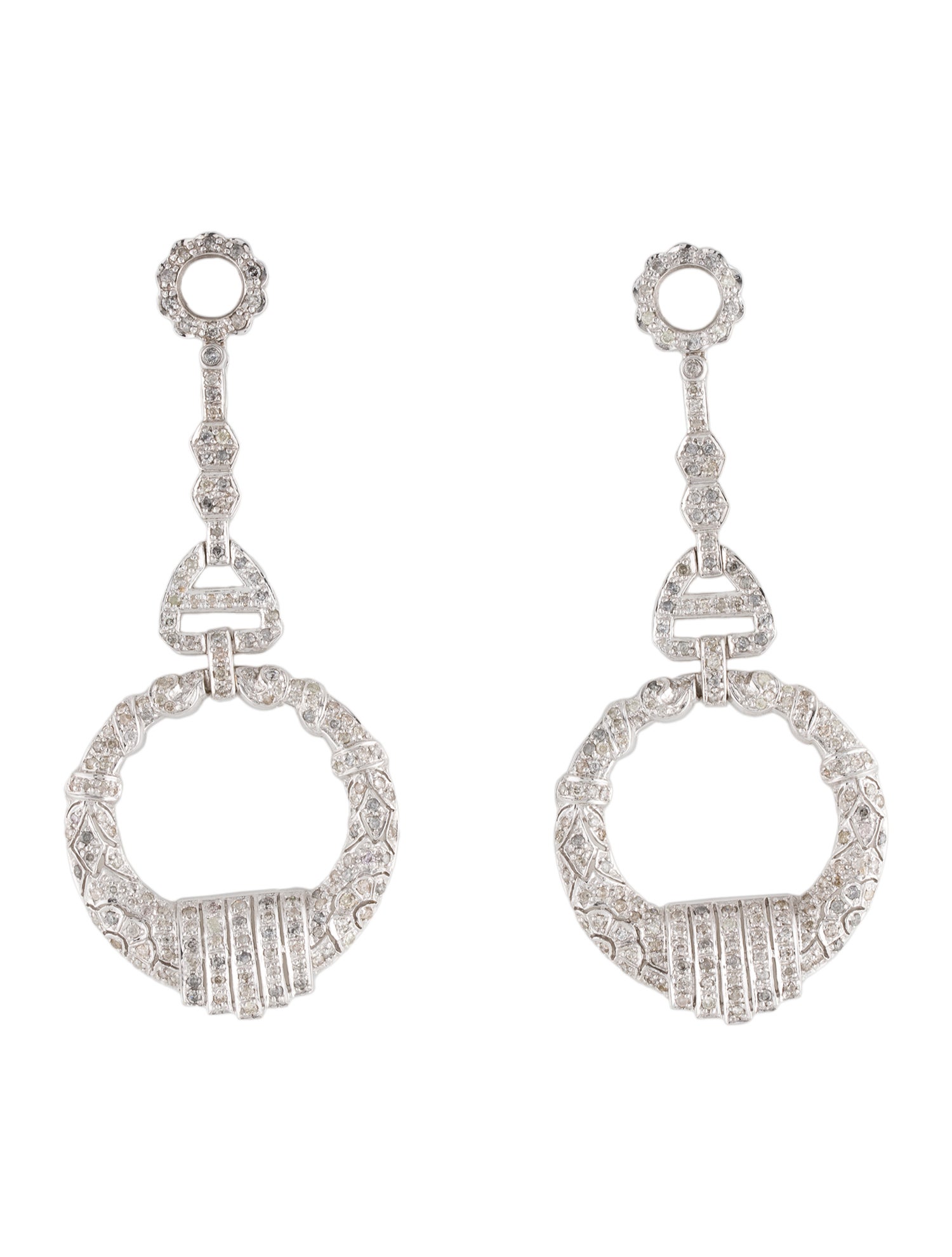 Earrings 18K 1.31ctw Diamond Earring Enhancers - 18K White Gold Earring ...