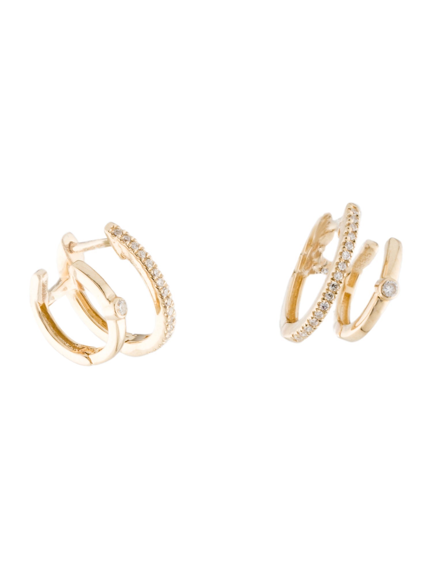 Earrings 14K 1.14ctw Ruby & Diamond Earrings - 14K Rose Gold Ear Cuff, Earrings - EARRI276816 ...