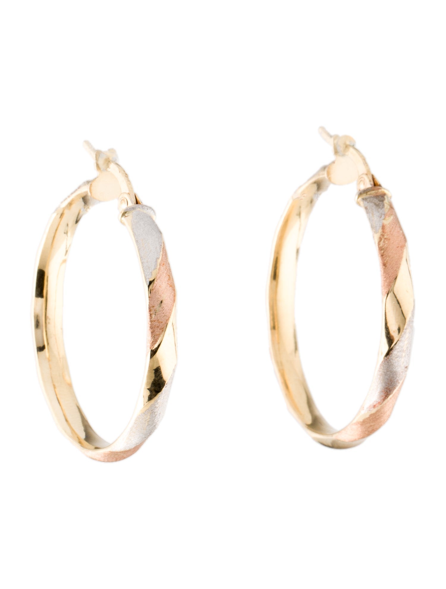 David Yurman Two-Tone Cable Hoop Earrings - 14K Yellow Gold Hoop ...