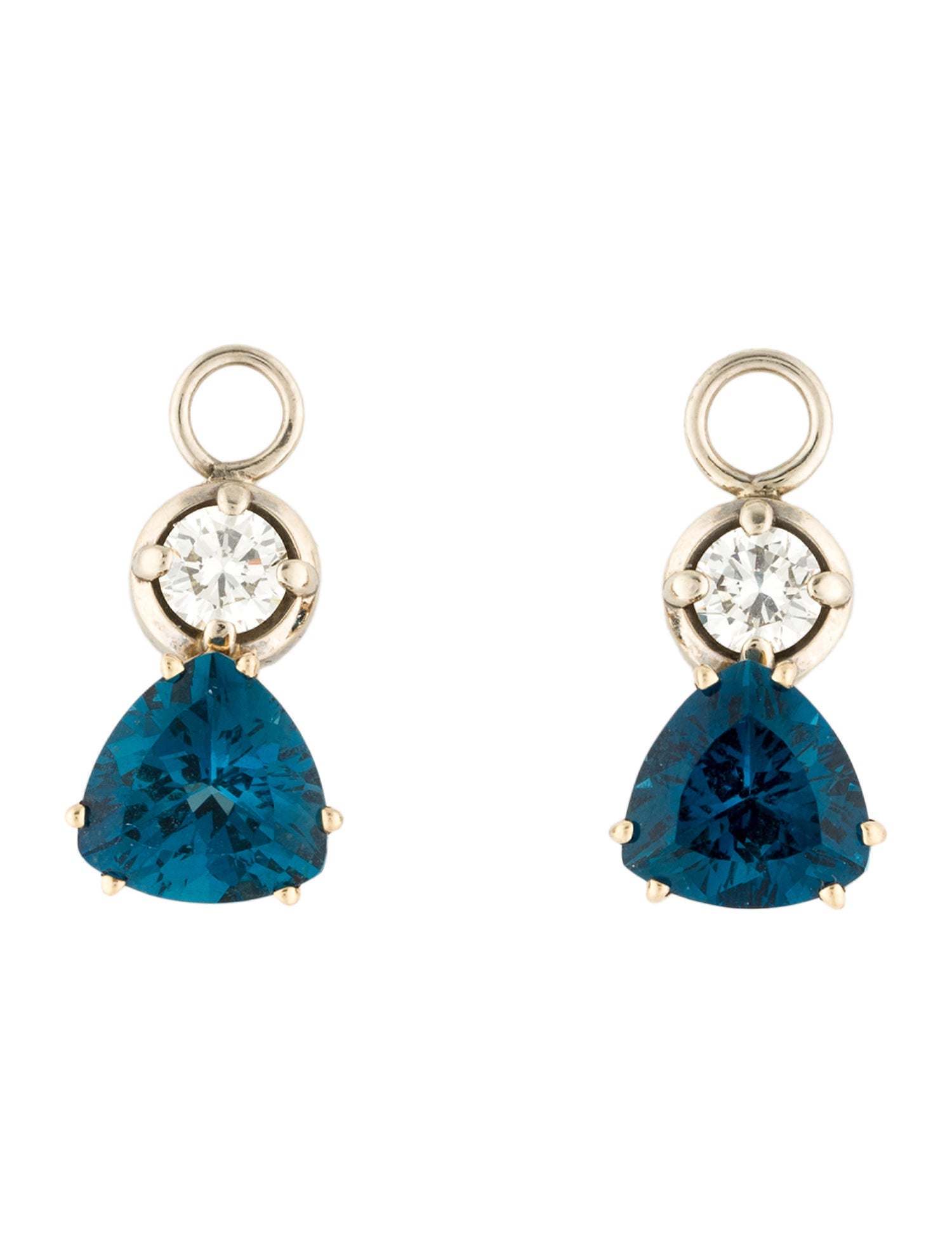 Jude Frances 18K Quartz & Diamond Drop Earring Enhancer - 18K Yellow ...