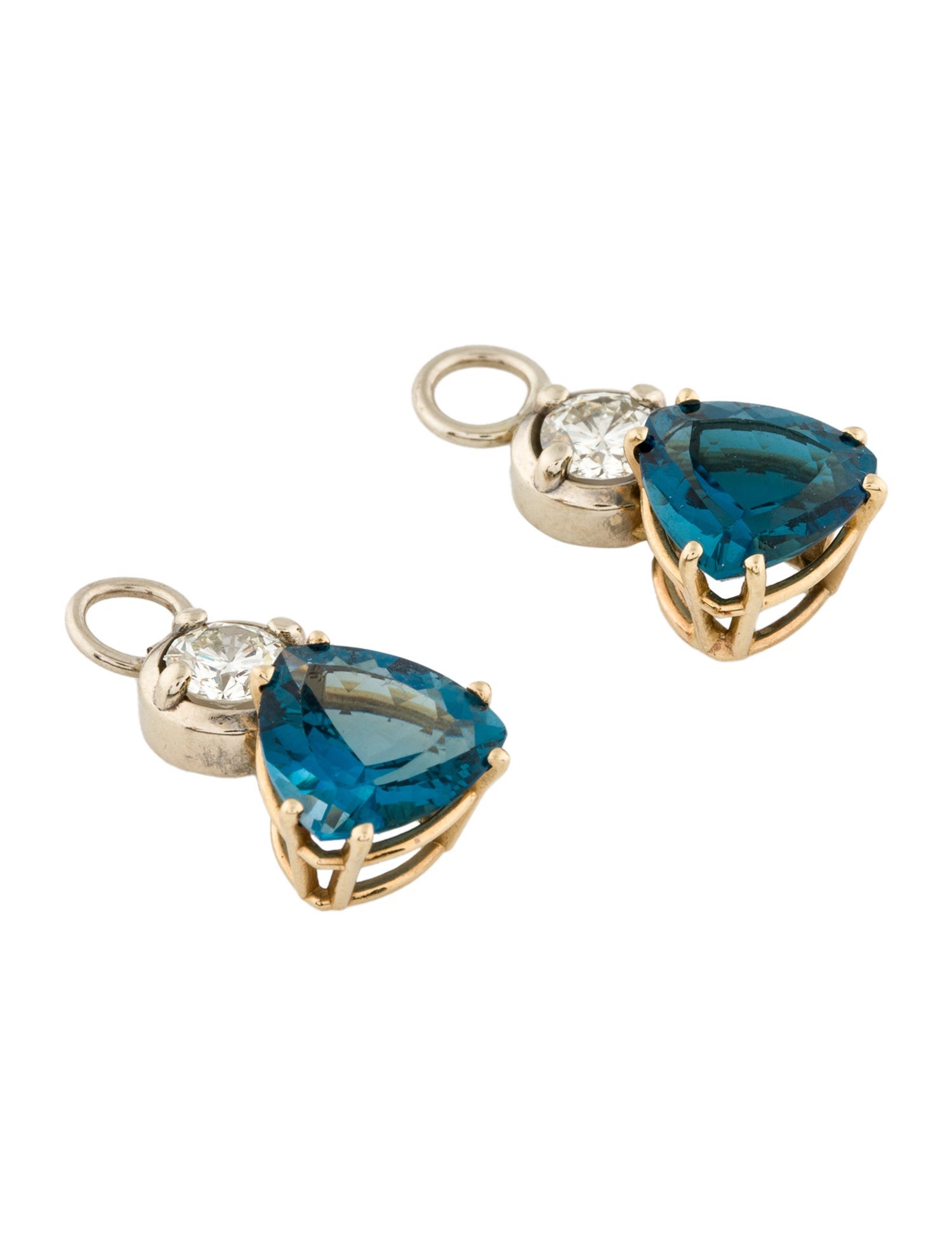 Jude Frances 18K Quartz & Diamond Drop Earring Enhancer - 18K Yellow ...