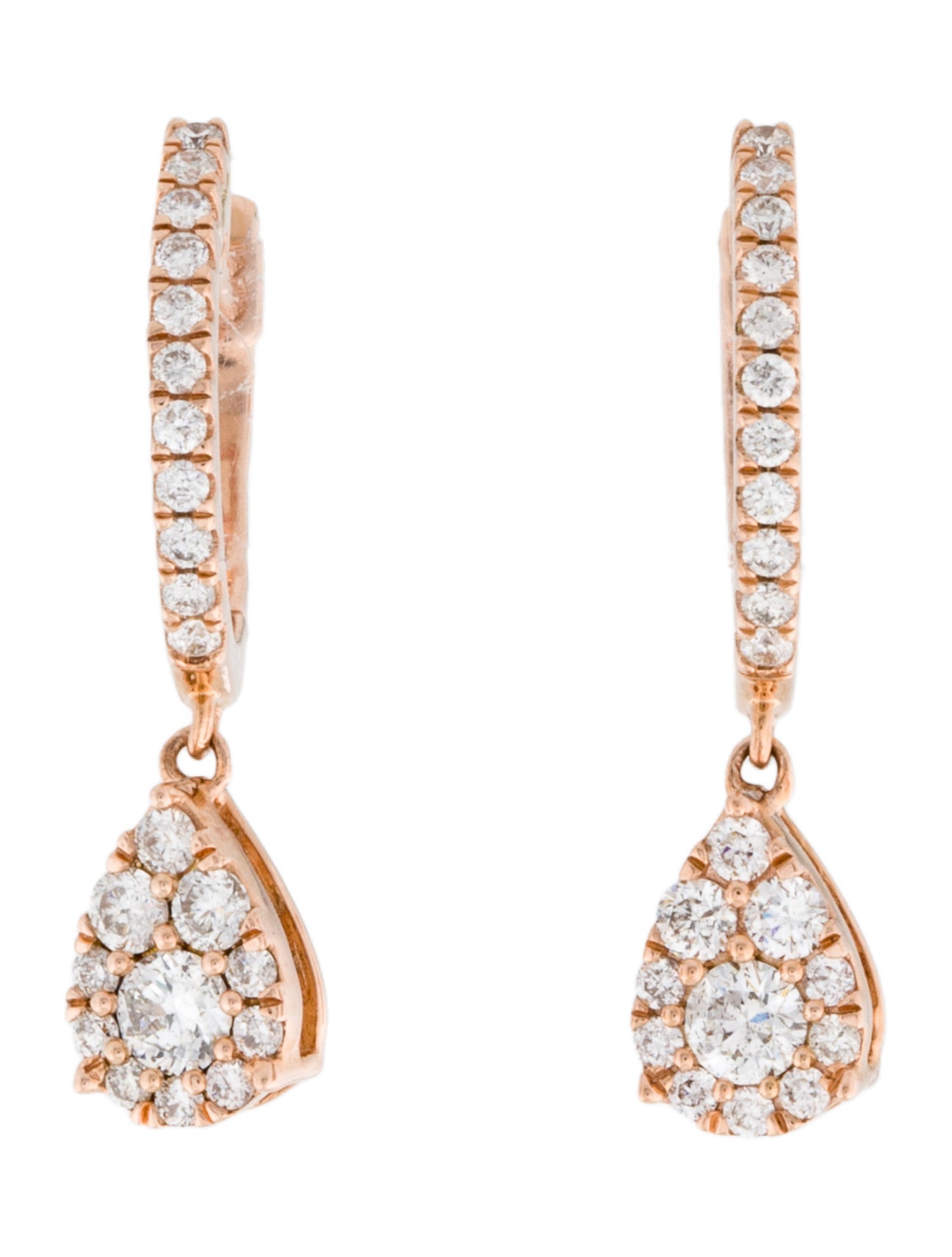 Earrings 18K Rutilated Quartz,Tourmaline & Diamond Drop Earrings - 18K ...