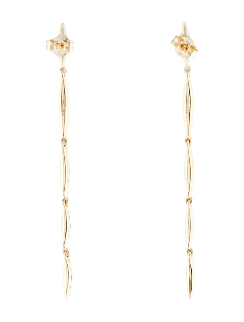 Earrings 14K Diamond Linear Graduated Drop Earrings - 14K Yellow Gold ...