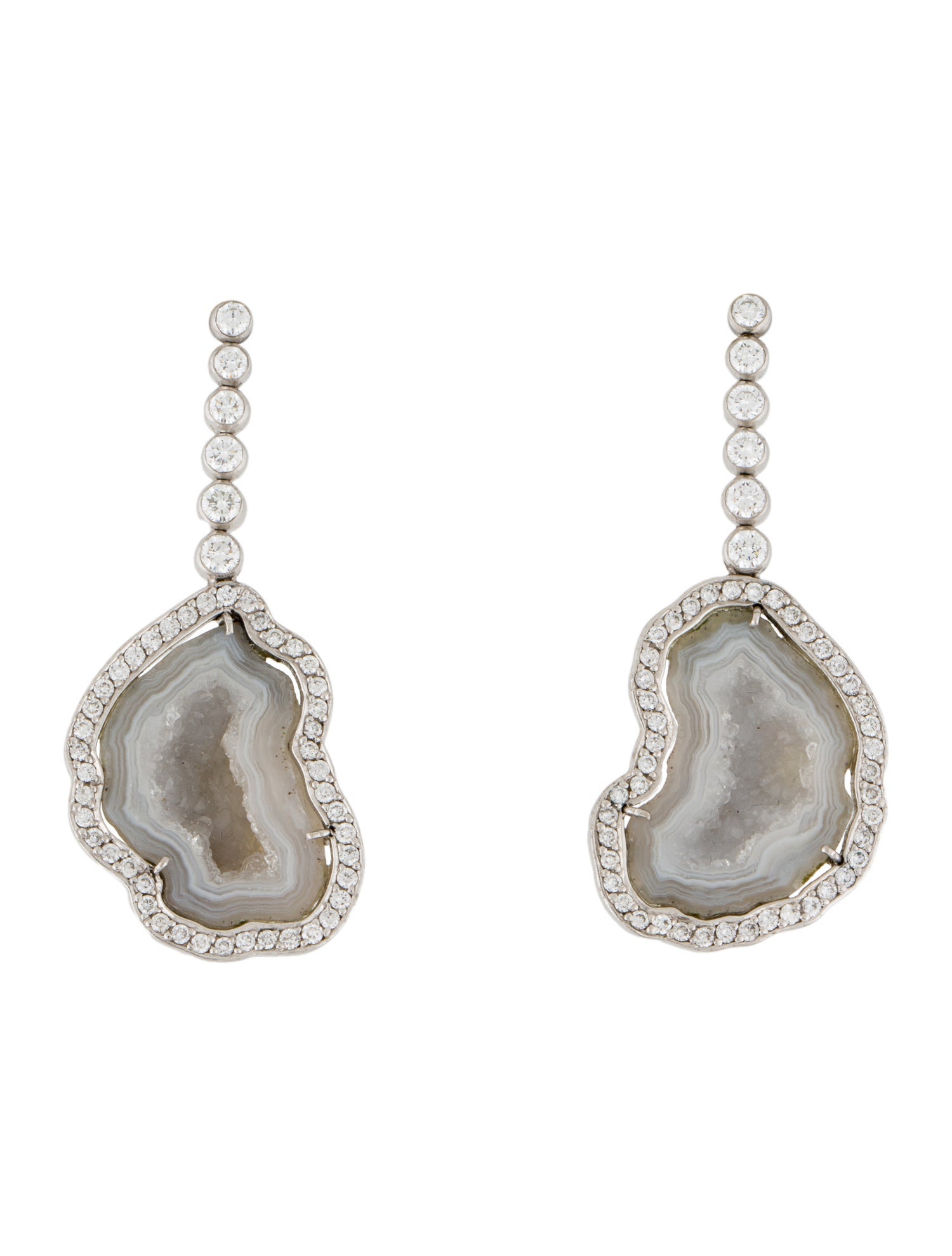 Earrings Oro Alexander 18K Druzy Geode & Diamond Drop Earrings - 18K ...