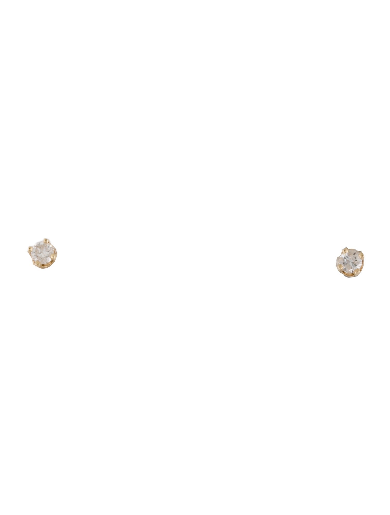 Earrings 14K Diamond Small Stud Earrings - Rhodium-Plated 14K White Gold Stud, Earrings ...