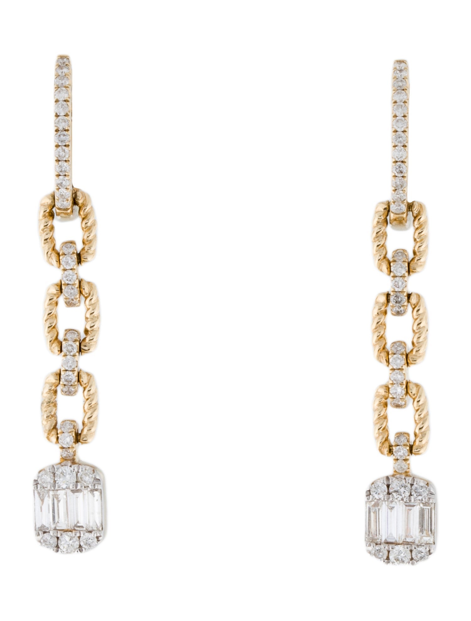 Earrings 14K Diamond Drop Earrings - Drop, Earrings - EARRI328143 | The ...