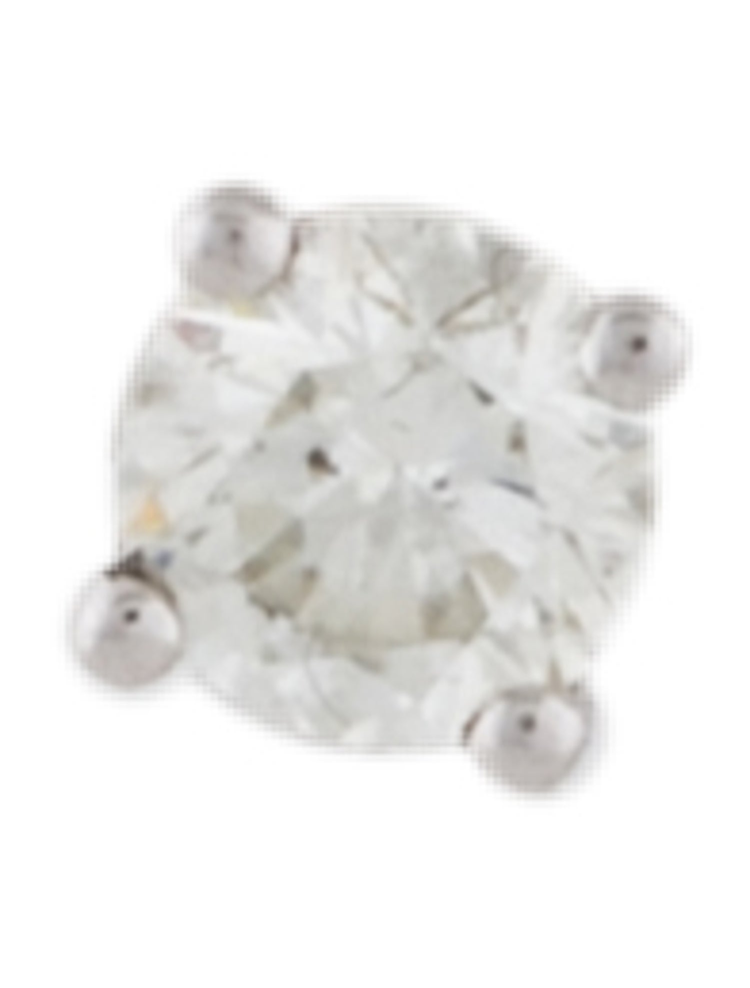 Earrings 14K Diamond Single Stud Earring - Rhodium-Plated 14K White Gold Stud, Earrings ...