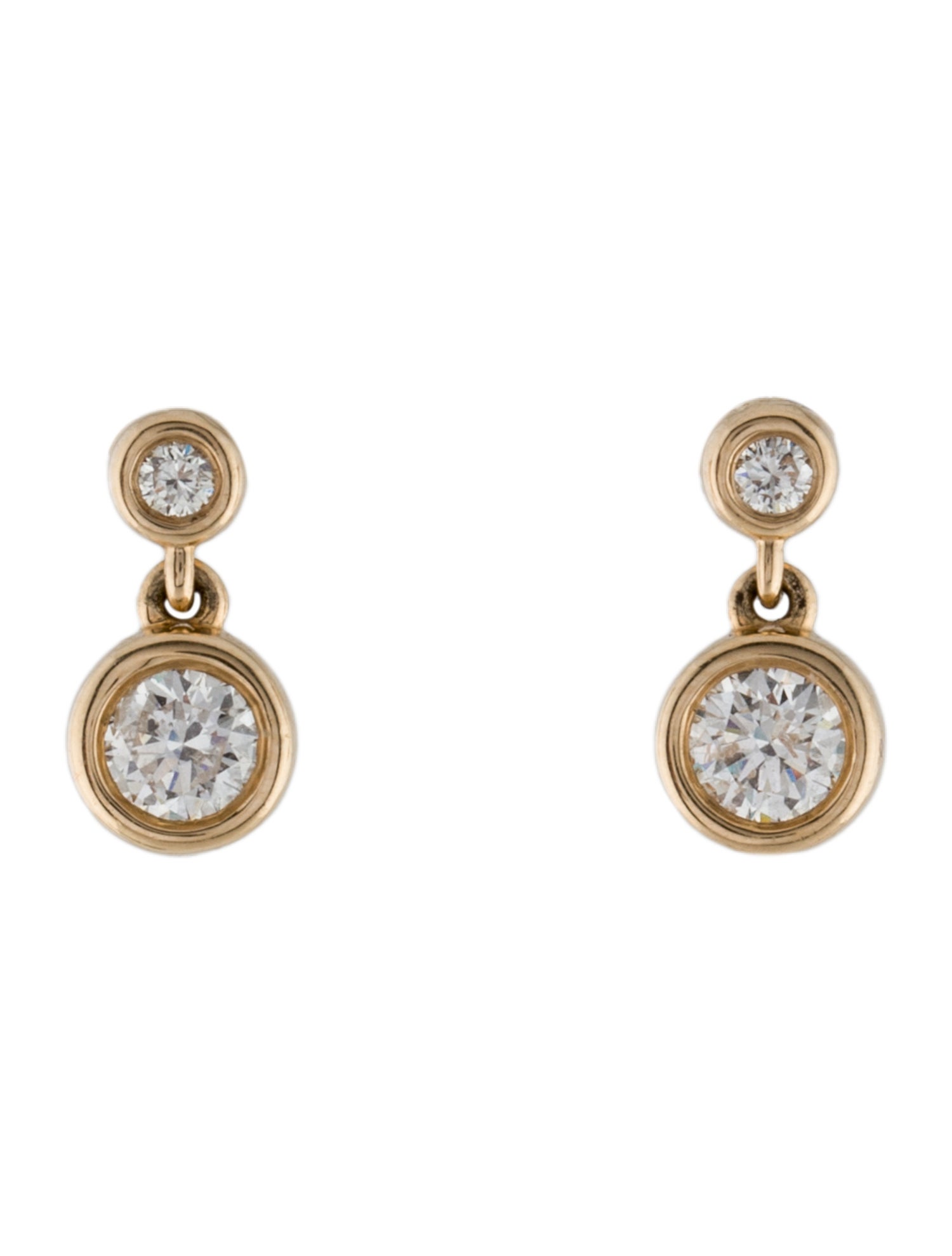 Earrings 18K Rutilated Quartz,Tourmaline & Diamond Drop Earrings - 18K ...