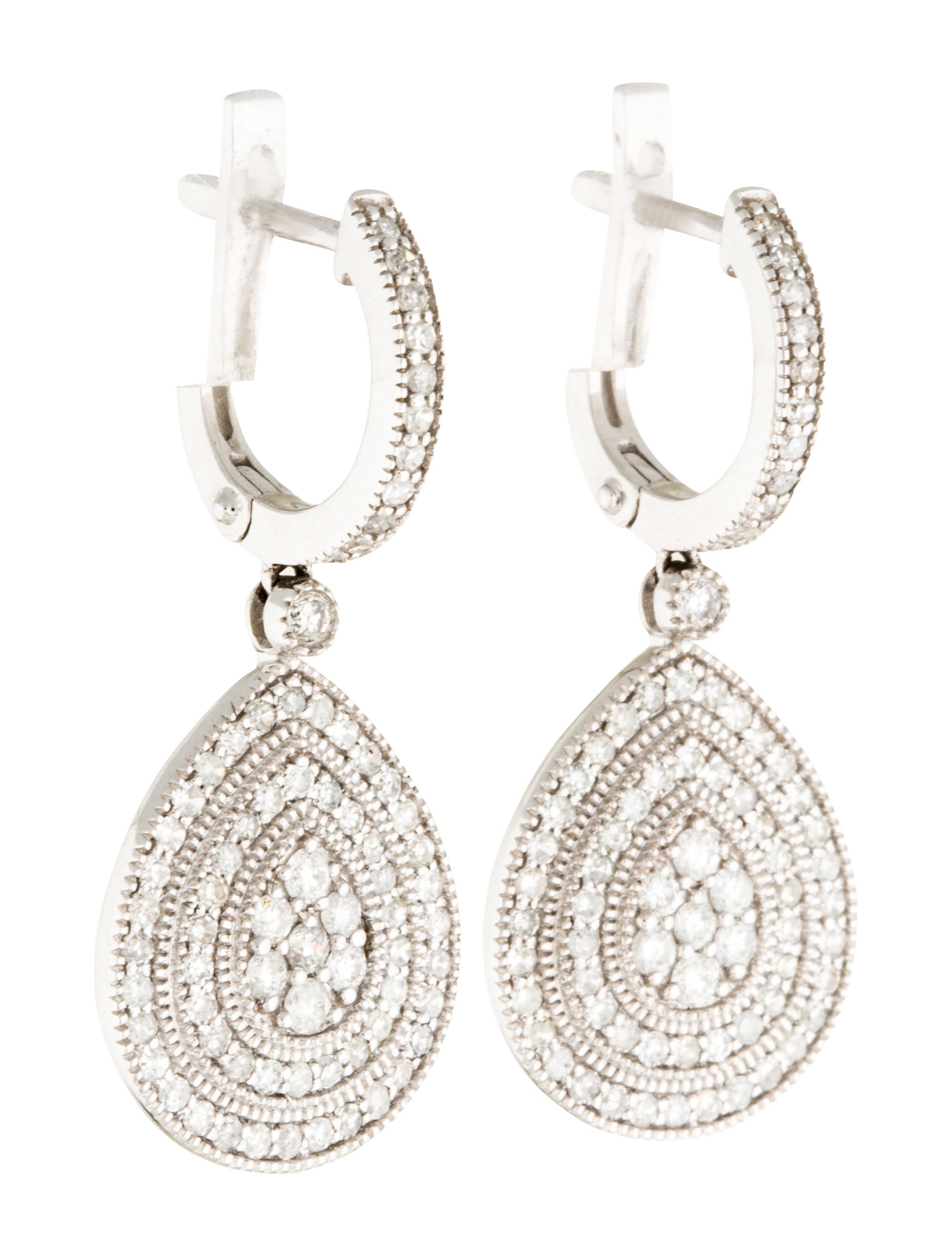 14K Diamond Drop Earrings - Earrings - EARRI33217 | The RealReal