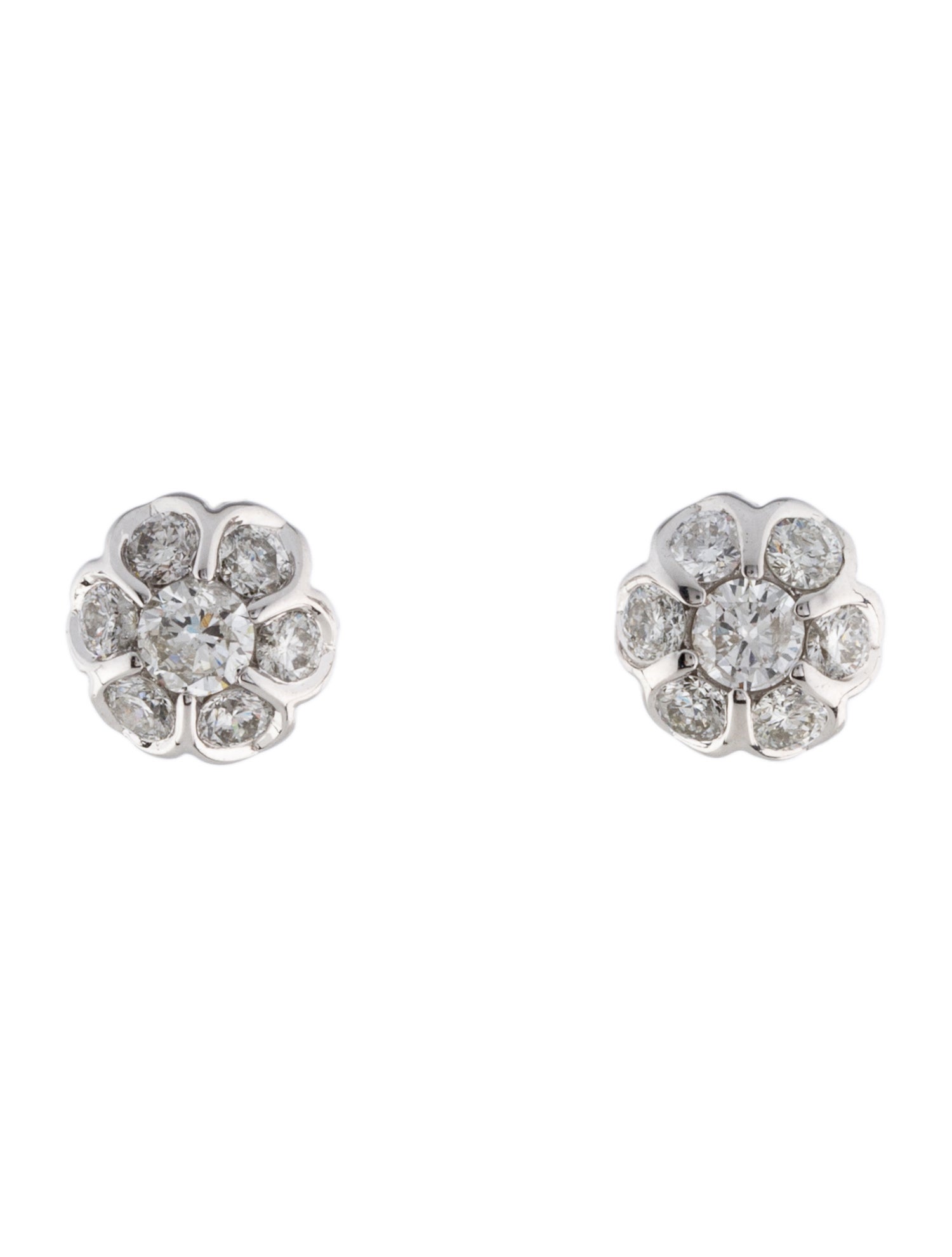 Earrings Andy Goetz 14K Diamond Stud Earrings - 14K White Gold Stud ...