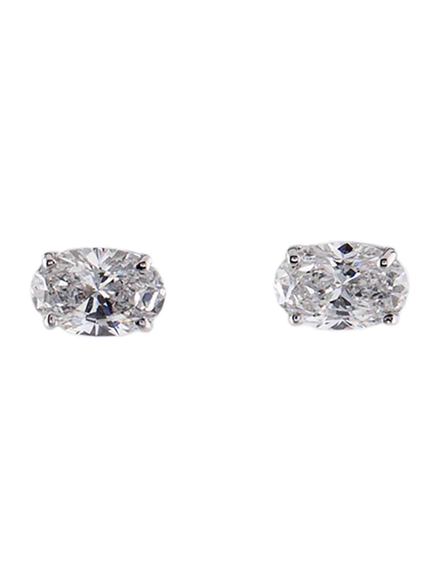 Earrings 14K Diamond Small Stud Earrings - Rhodium-Plated 14K White ...