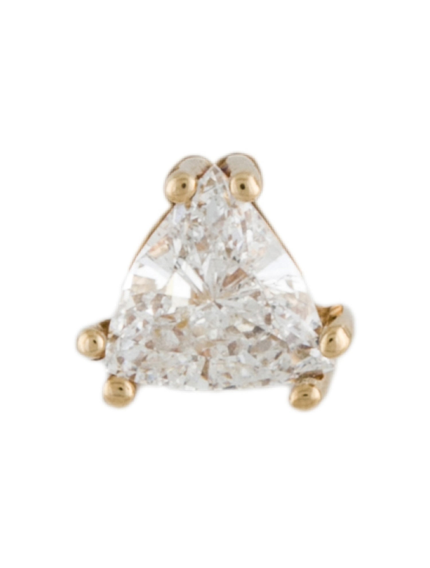 Earrings 14K Single Stud Earrings - 14K Yellow Gold Stud, Earrings ...