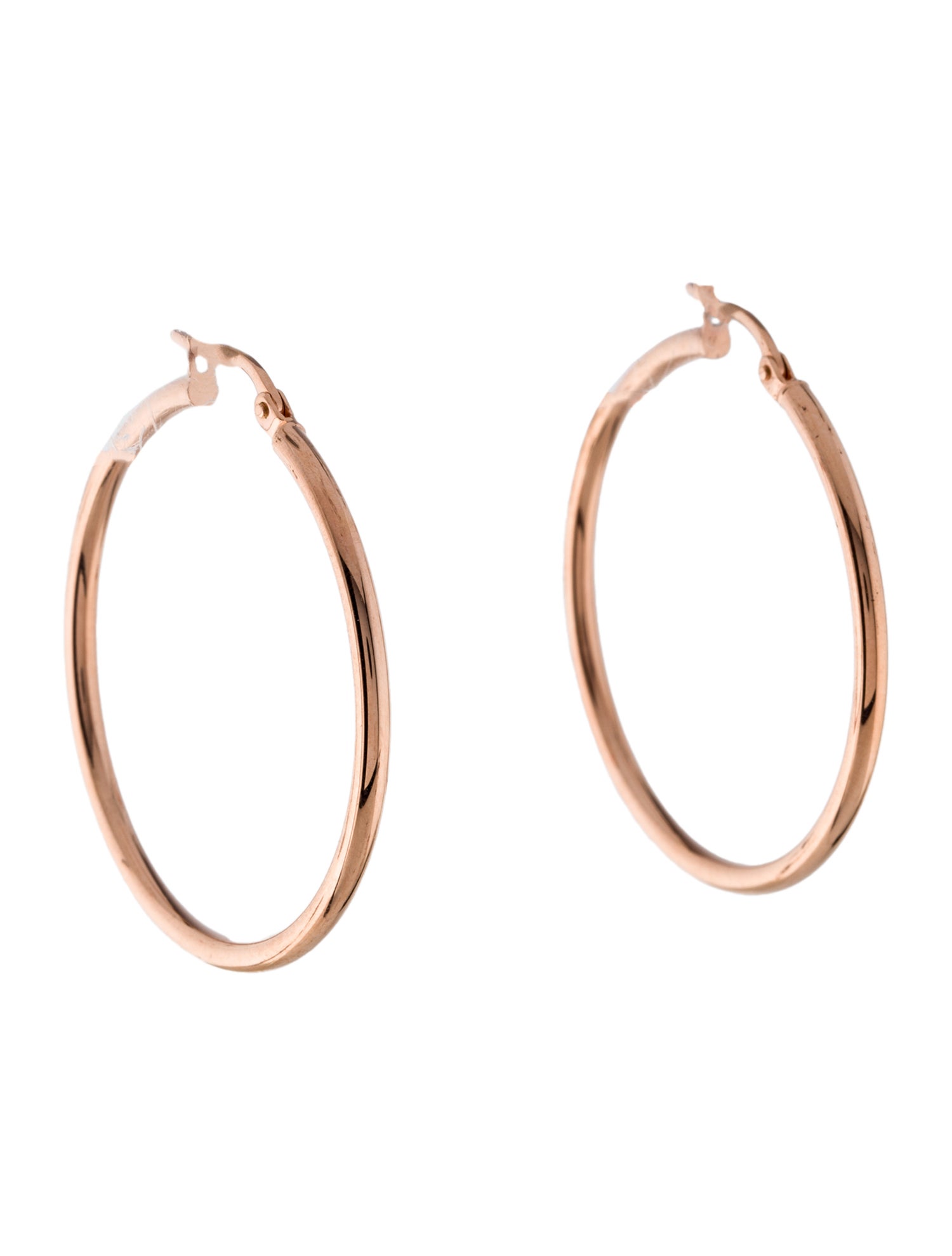 Earrings 14K Polished Hoop - 14K Rose Gold Hoop, Earrings - EARRI339300 ...