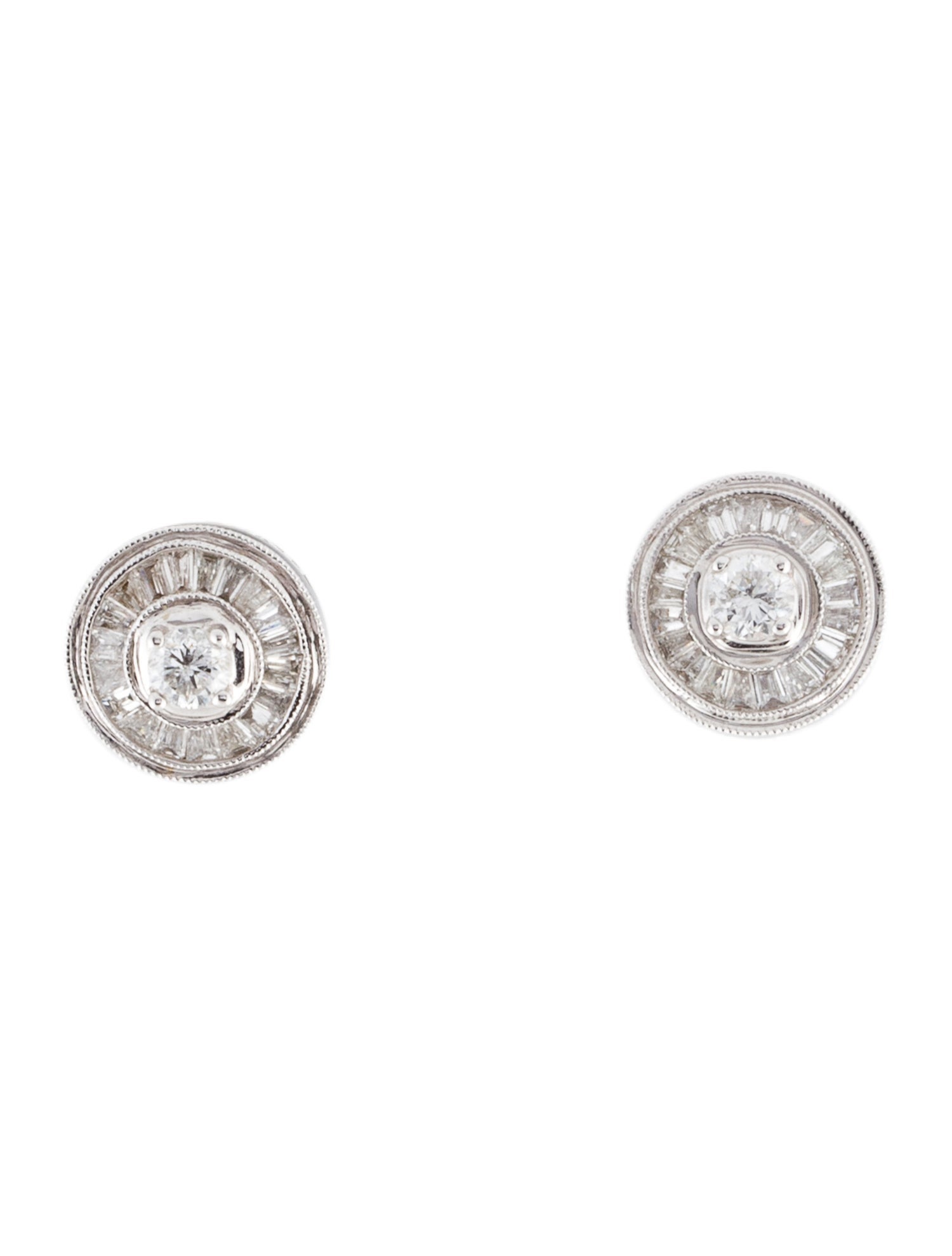 Earrings 18K Diamond Ear-Clip Earrings - 18K White Gold Earclip ...
