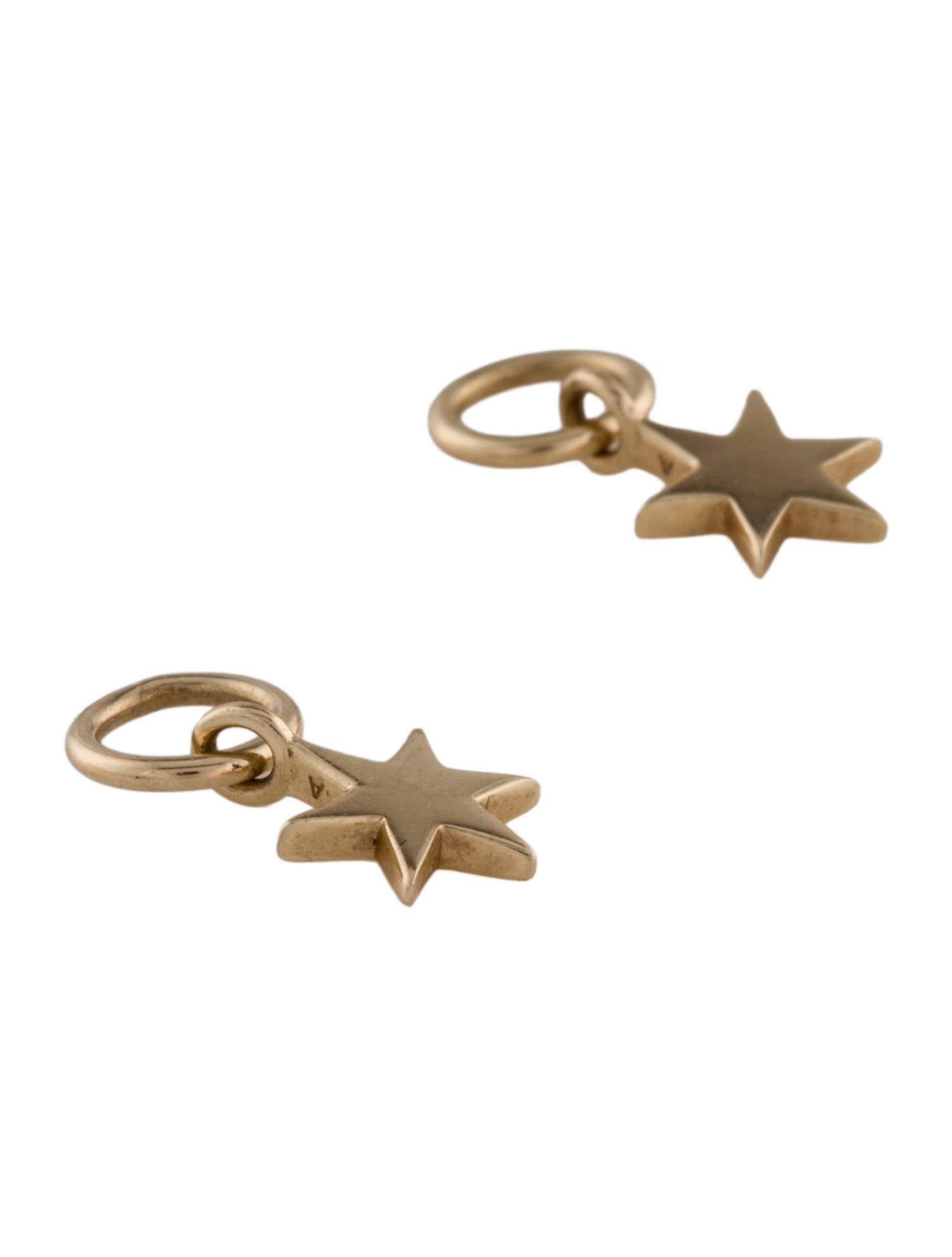 Earrings 14K Star Earring Enhancers - 14K Yellow Gold Earring Enhancers ...
