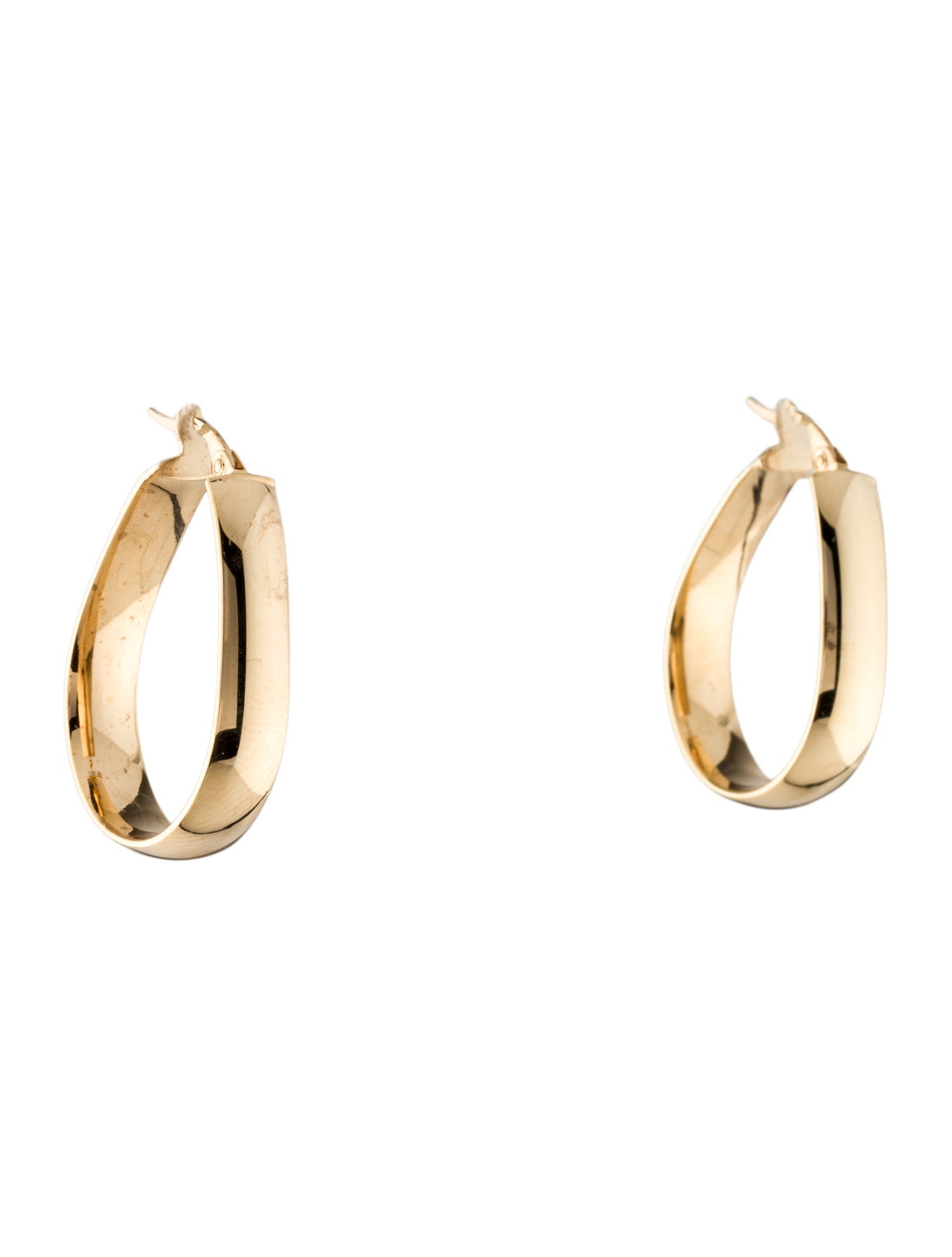 Earrings 14K Square Hoop Earrings - 14K Yellow Gold Hoop, Earrings ...