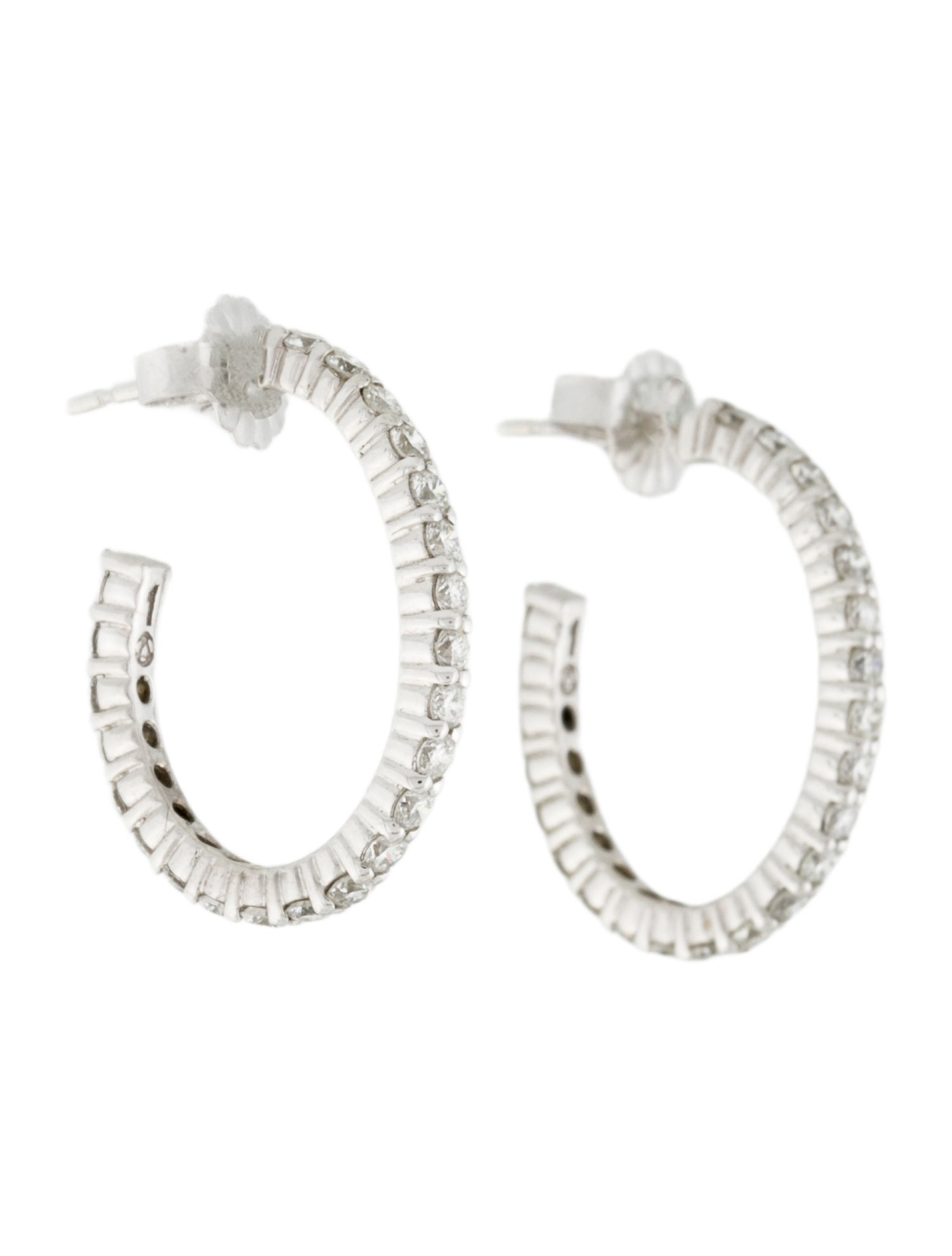 Earrings Oro Alexander 14K Diamond Hoop Earrings - Hoop, Earrings ...