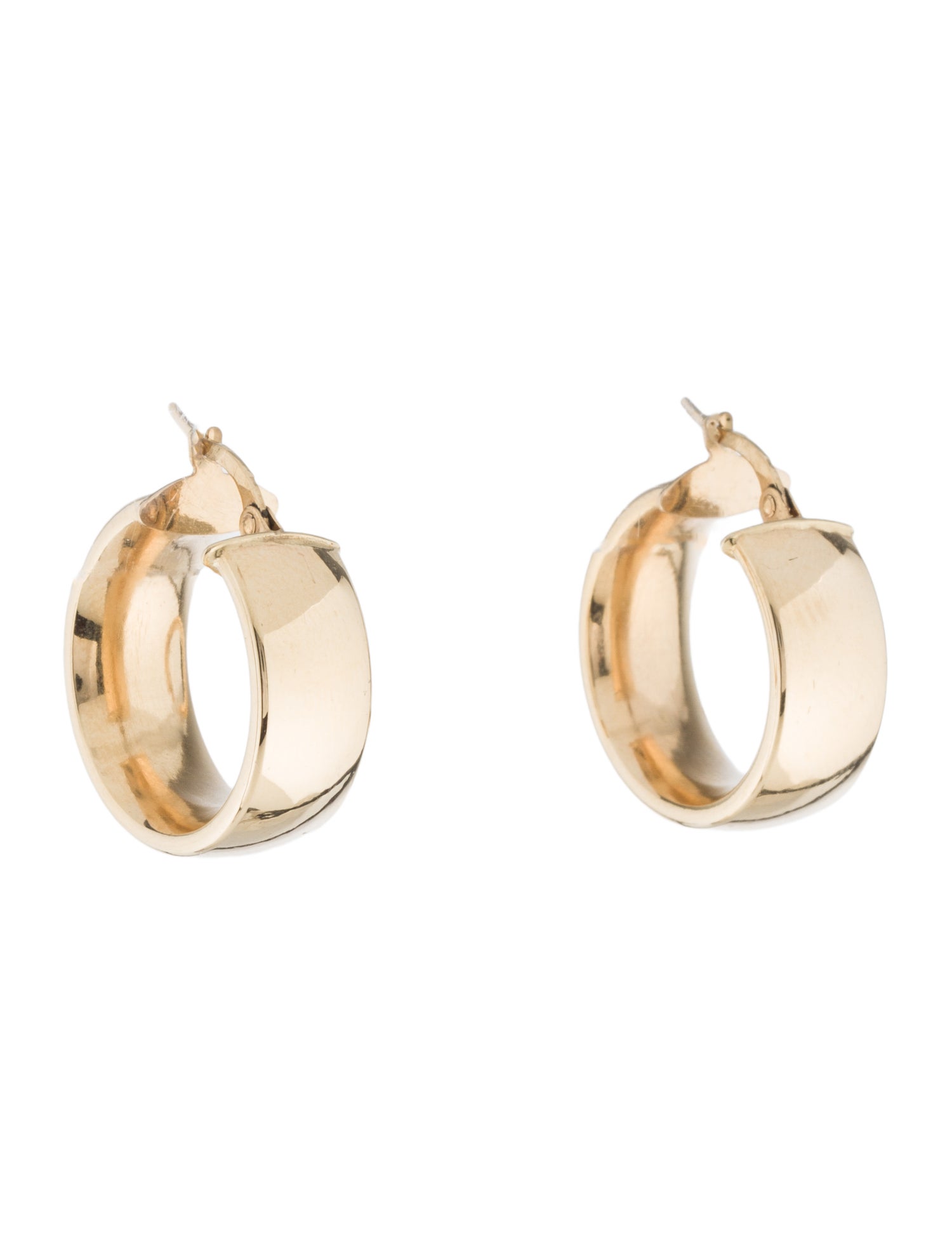 Earrings 14K Hoop Earrings - 14K Yellow Gold Hoop, Earrings ...