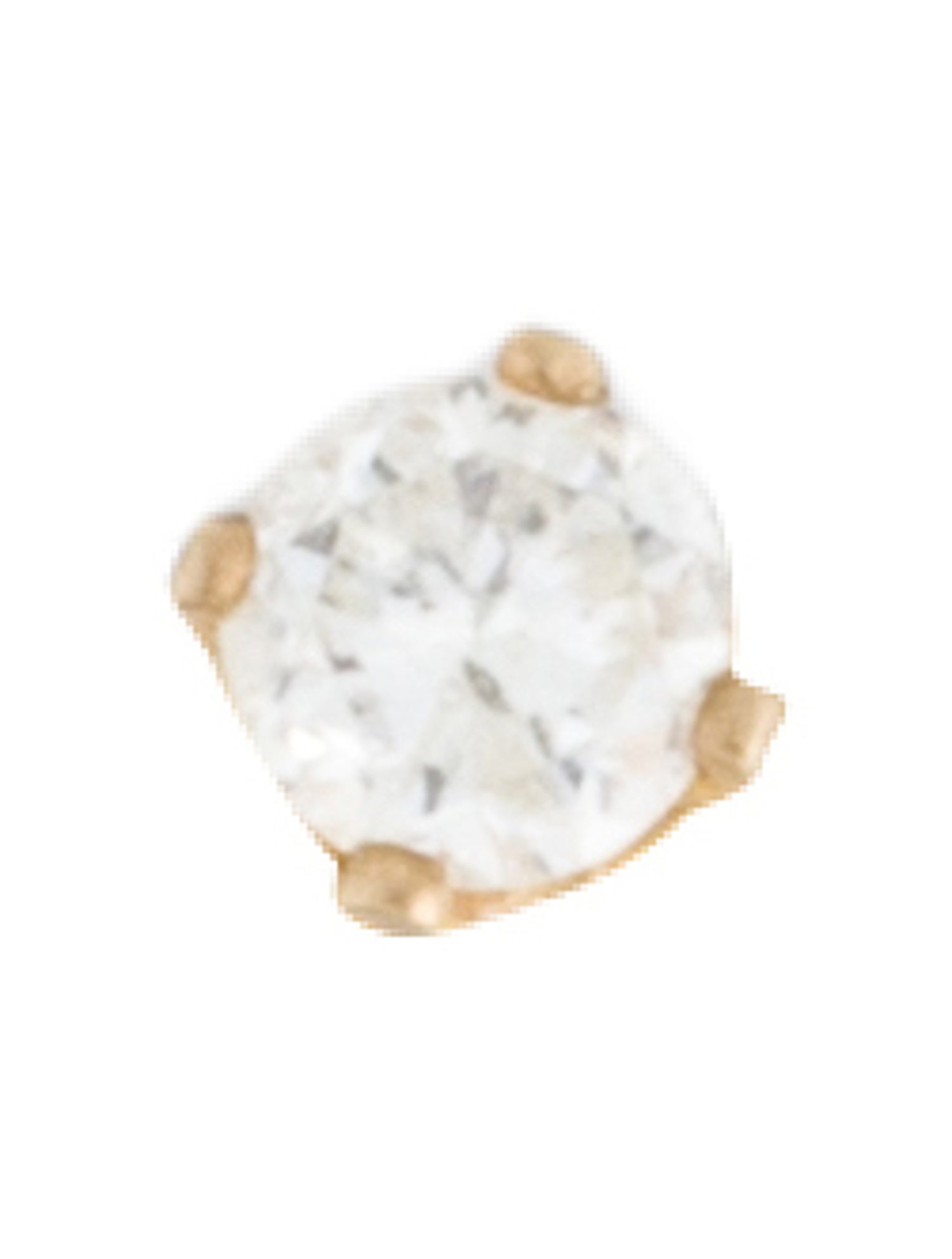 Earrings 14K Diamond Solitaire Single Stud Earring - 14K Yellow Gold Stud, Earrings ...