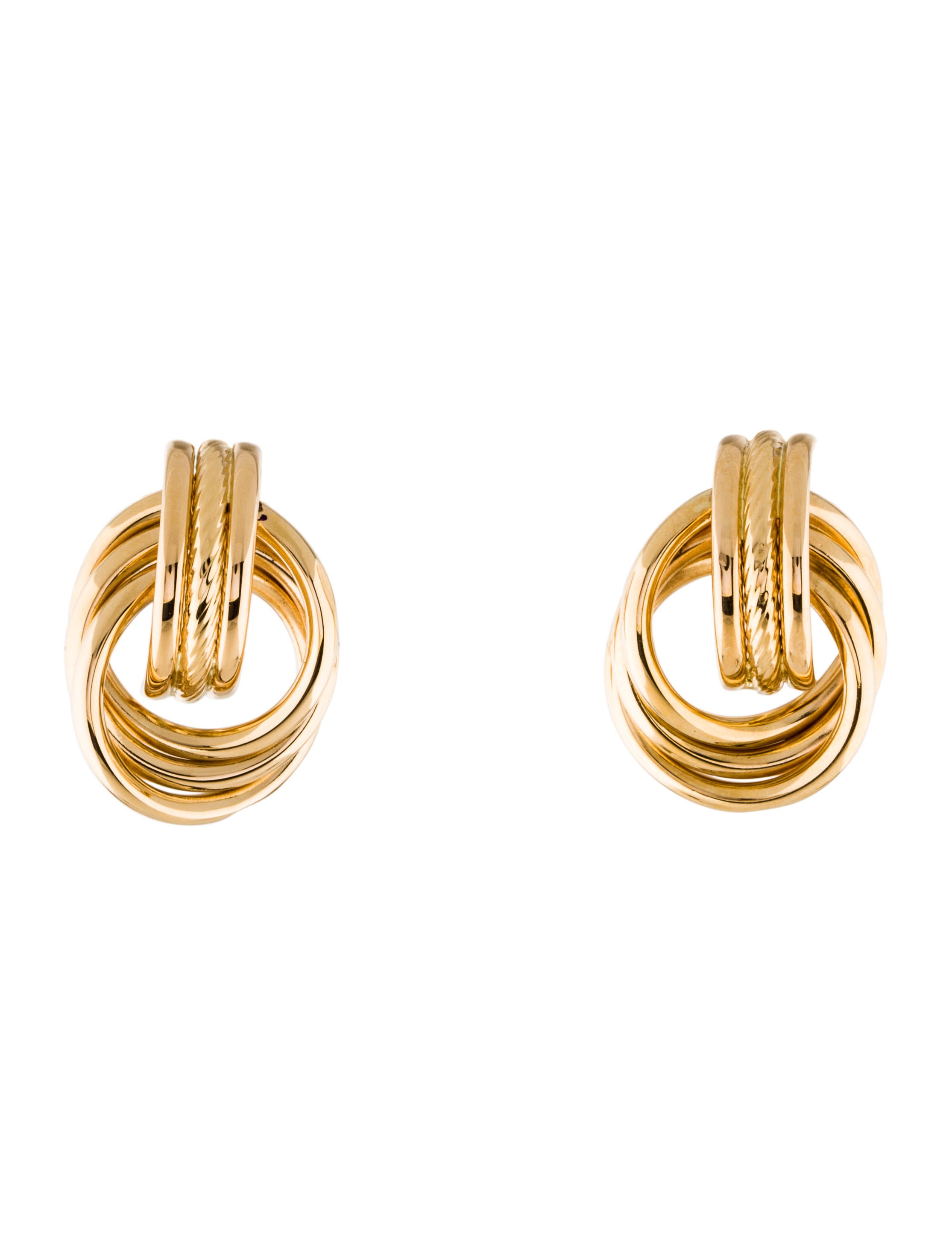 Earrings 14K Woven Loop Earrings - Earrings - EARRI36489 | The RealReal